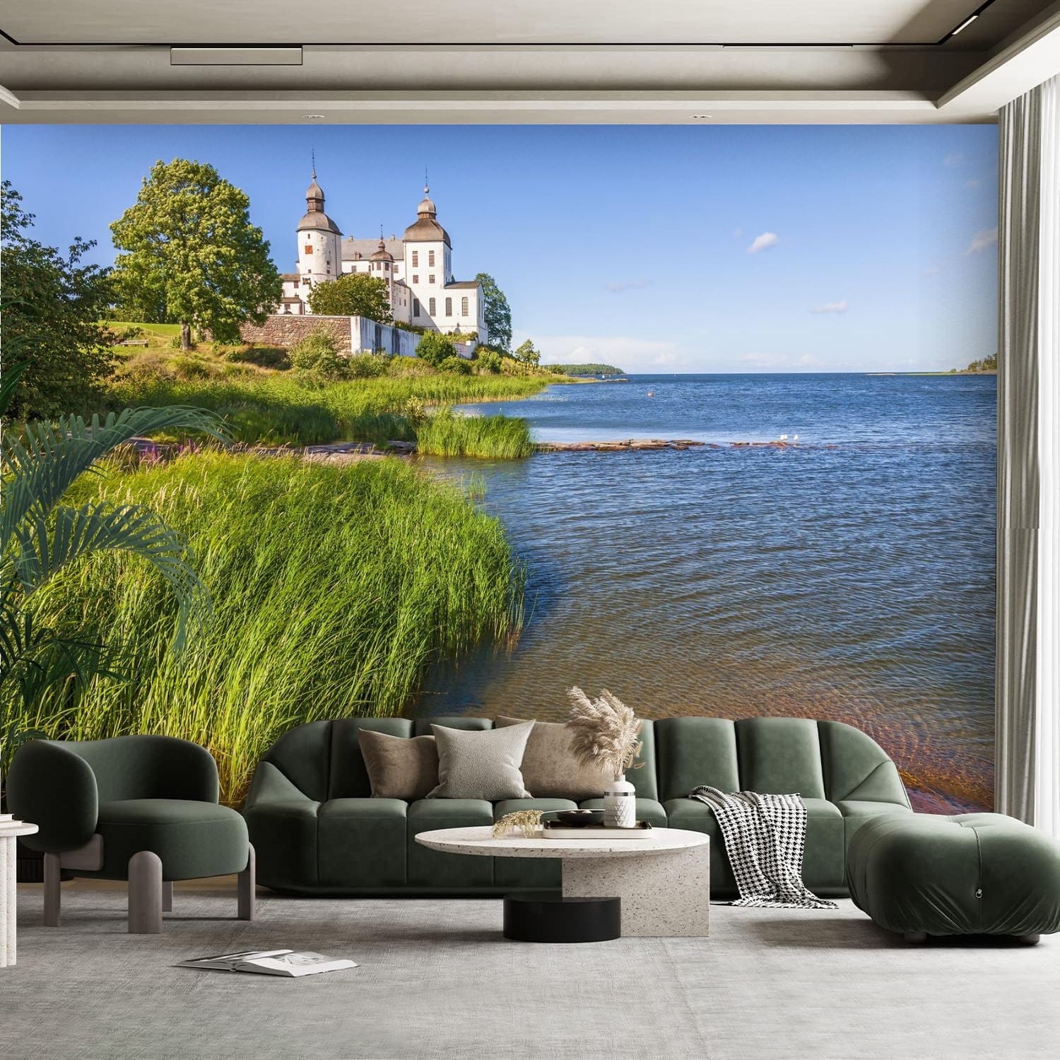 Peel and Stick Canvas Wallpaper Wall Mural Lacko castle Sweden ...