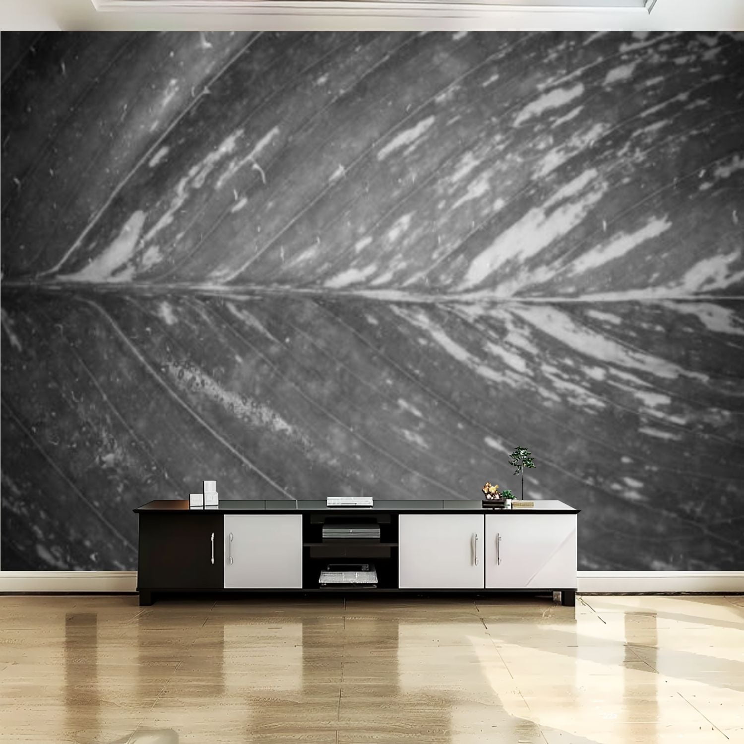 Peel and Stick Canvas Wallpaper Wall Mural Leaves for closeup Wall Art ...