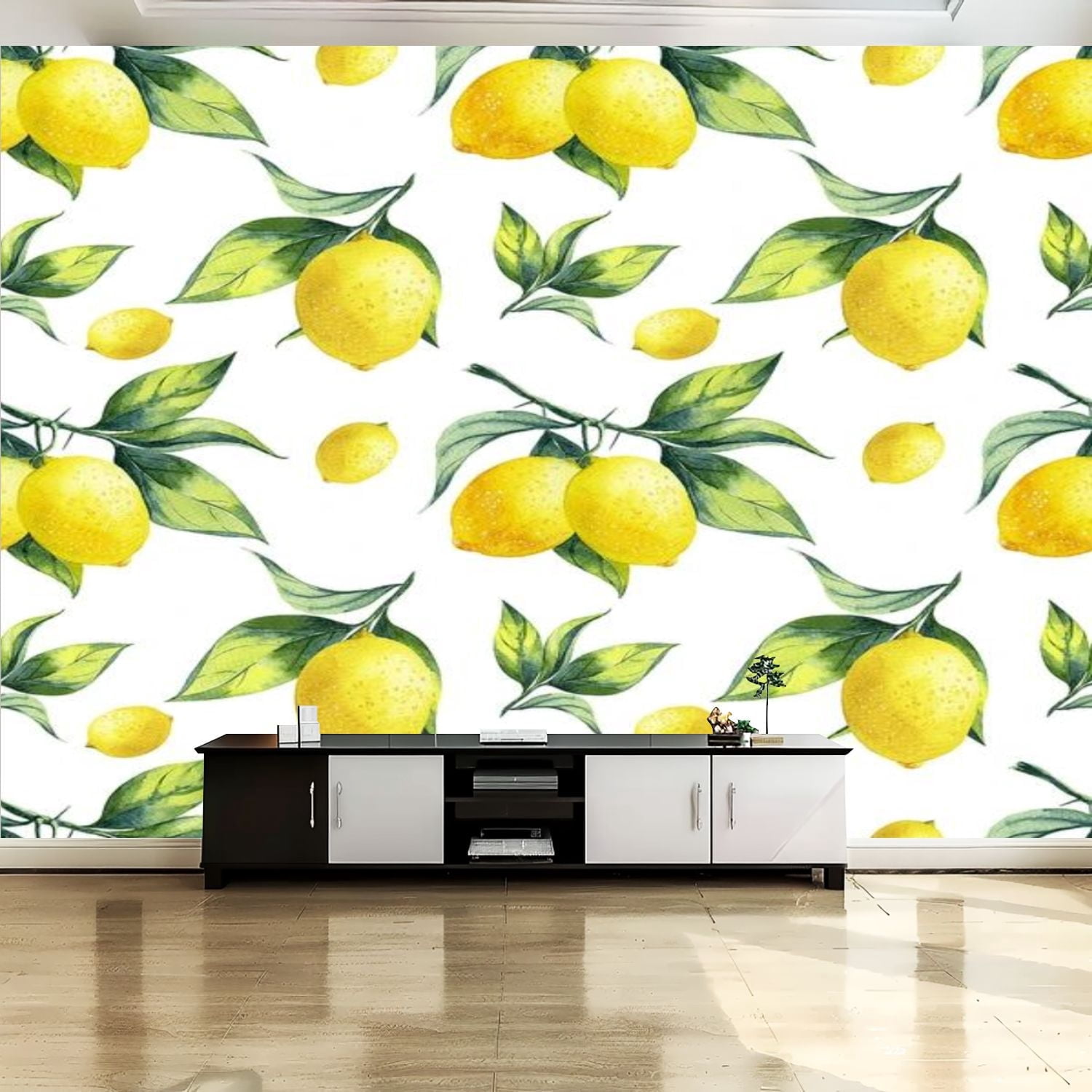 Peel and Stick Canvas Wallpaper Wall Mural Lemon illustrations it s ...