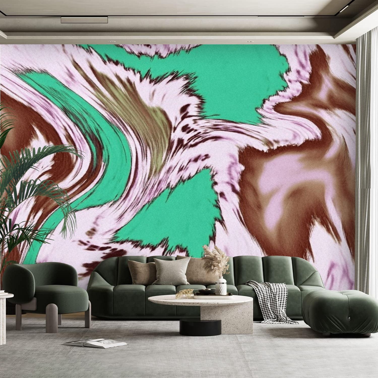 Peel and Stick Canvas Wallpaper Wall Mural Leopard zebra tiger mix ...