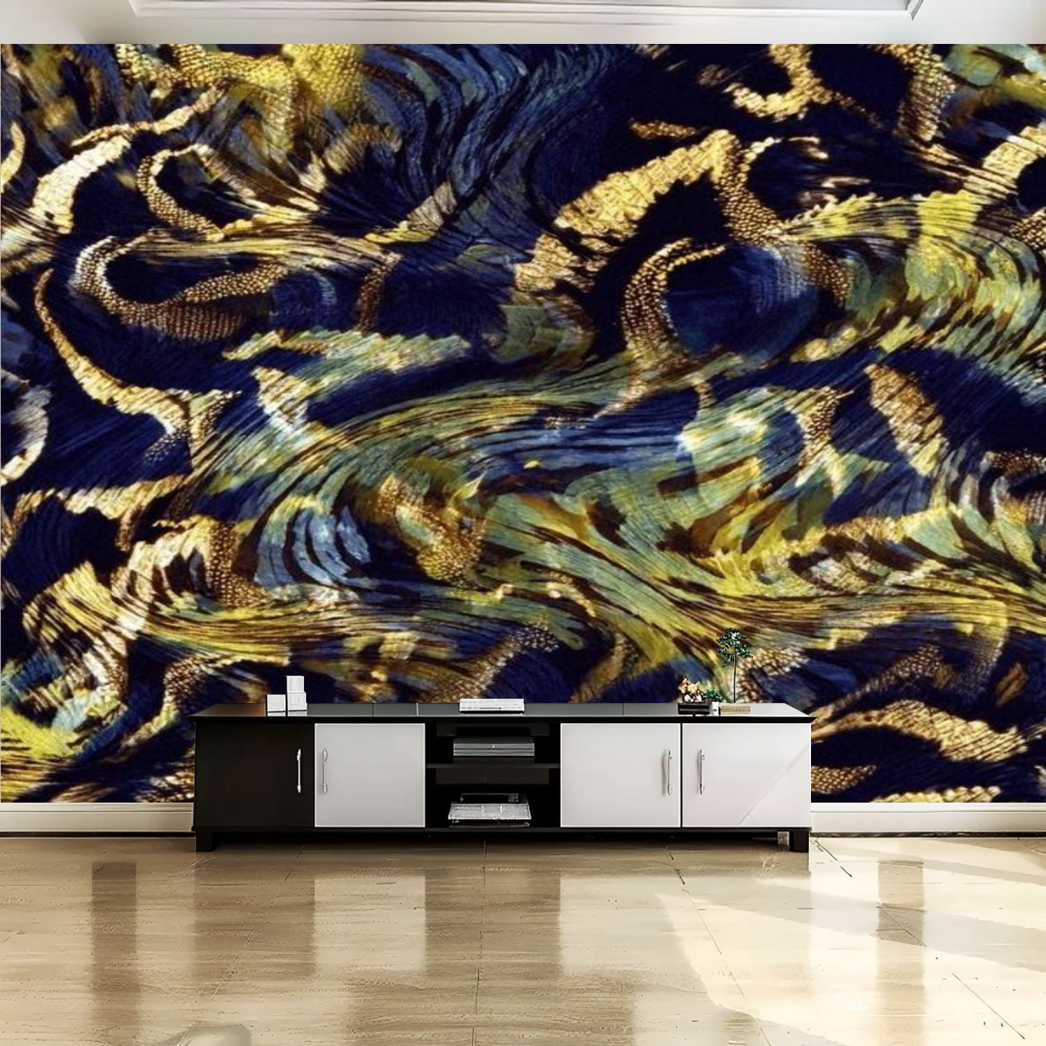 Peel and Stick Canvas Wallpaper Wall Mural Leopard zebra tiger mix ...