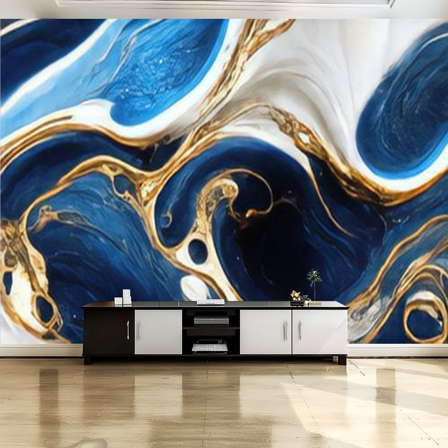 Peel and Stick Canvas Wallpaper Wall Mural Luxurious modern Abstract ...