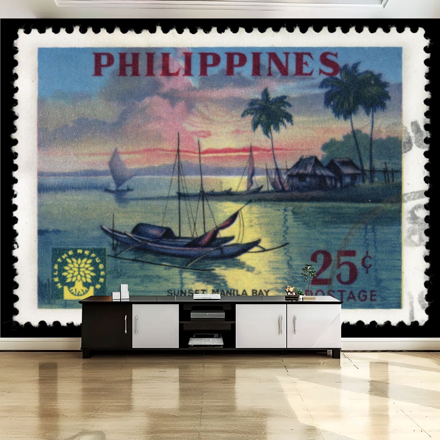 Peel and Stick Canvas Wallpaper Wall Mural Manila Bay Philippines ...