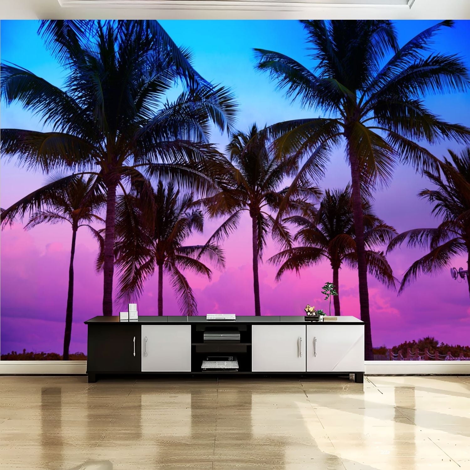 Peel and Stick Canvas Wallpaper Wall Mural Miami Beach South Beach ...