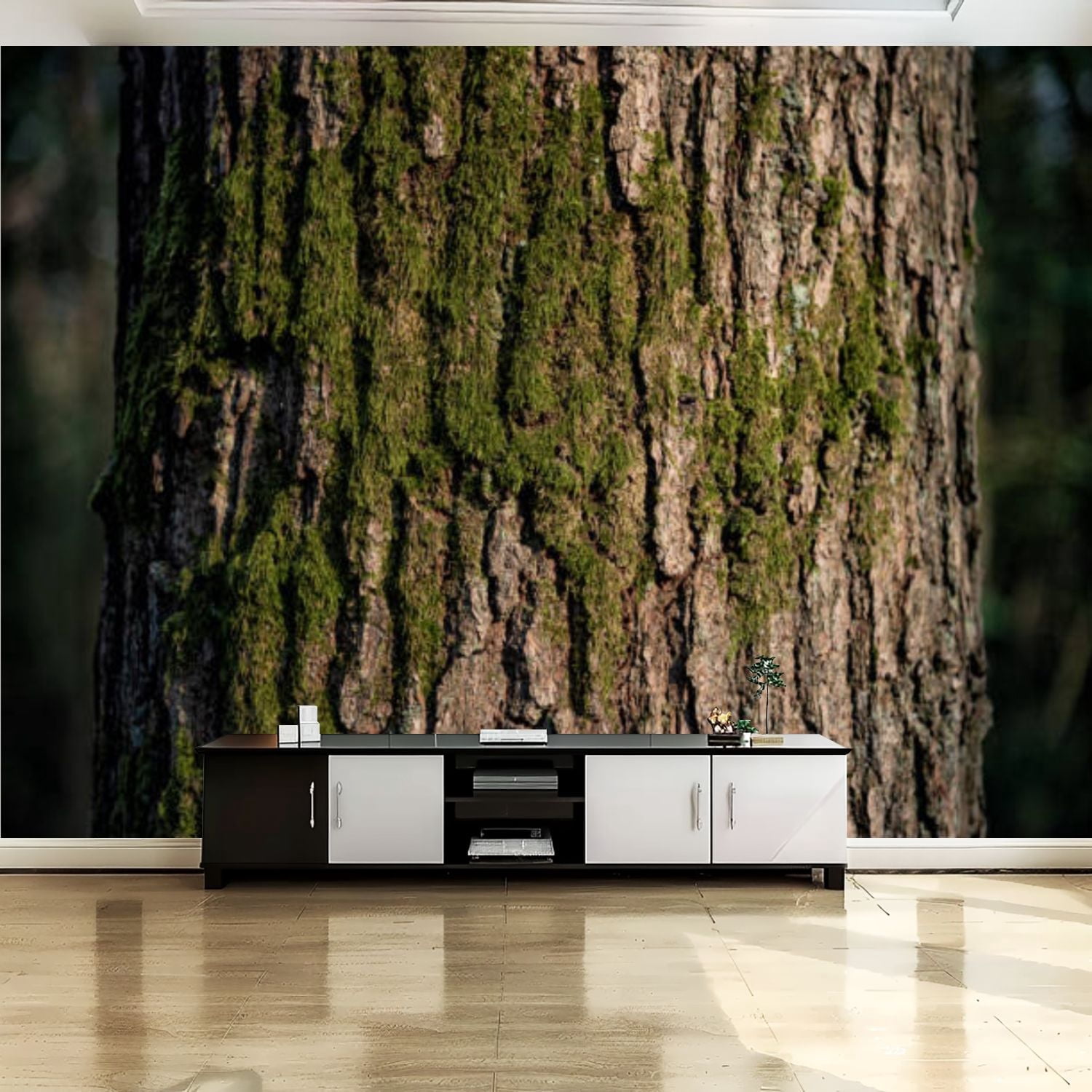 Peel and Stick Canvas Wallpaper Wall Mural Natural patterns tree trunk ...