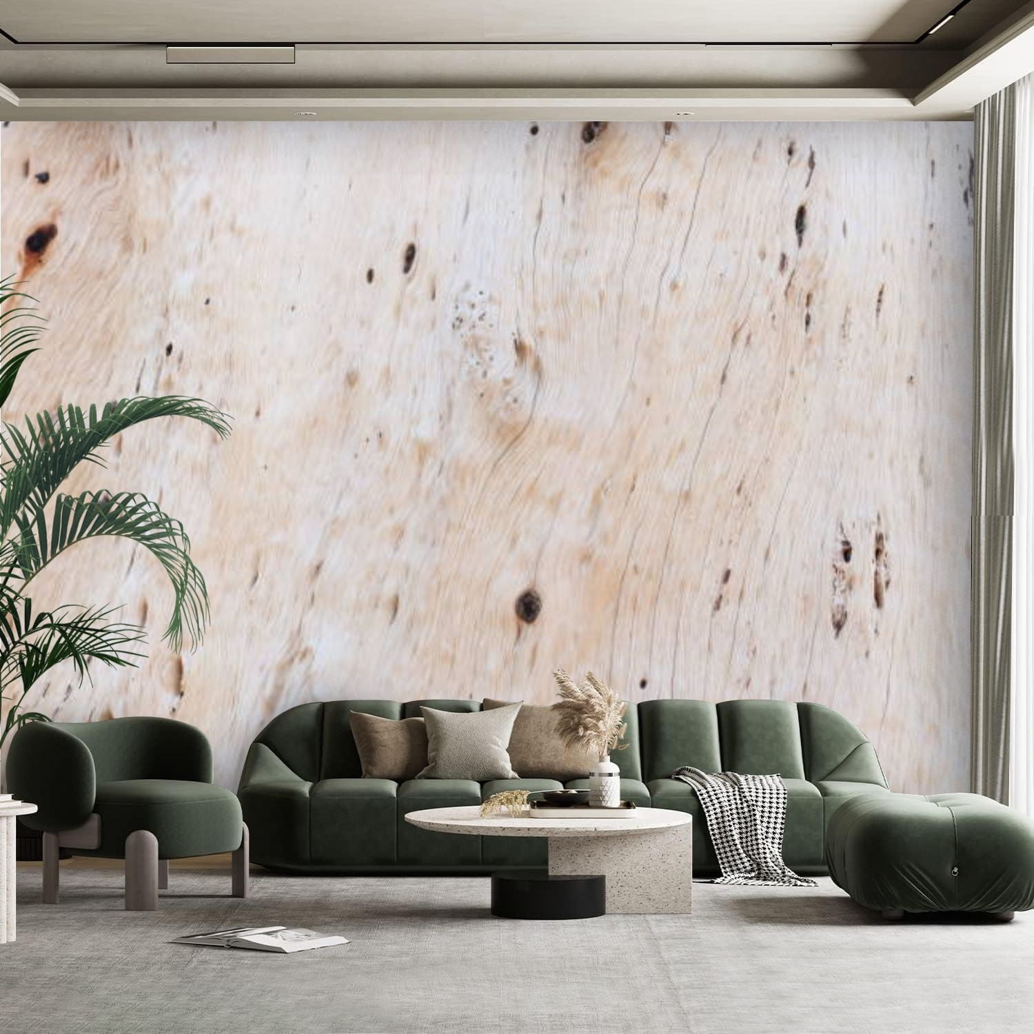 Peel and Stick Canvas Wallpaper Wall Mural Peeled bark trunk tree ...