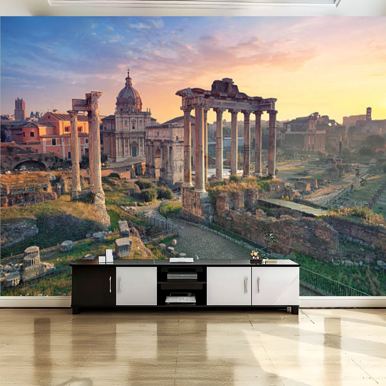 Peel and Stick Canvas Wallpaper Wall Mural Roman Forum Wall Art Self ...