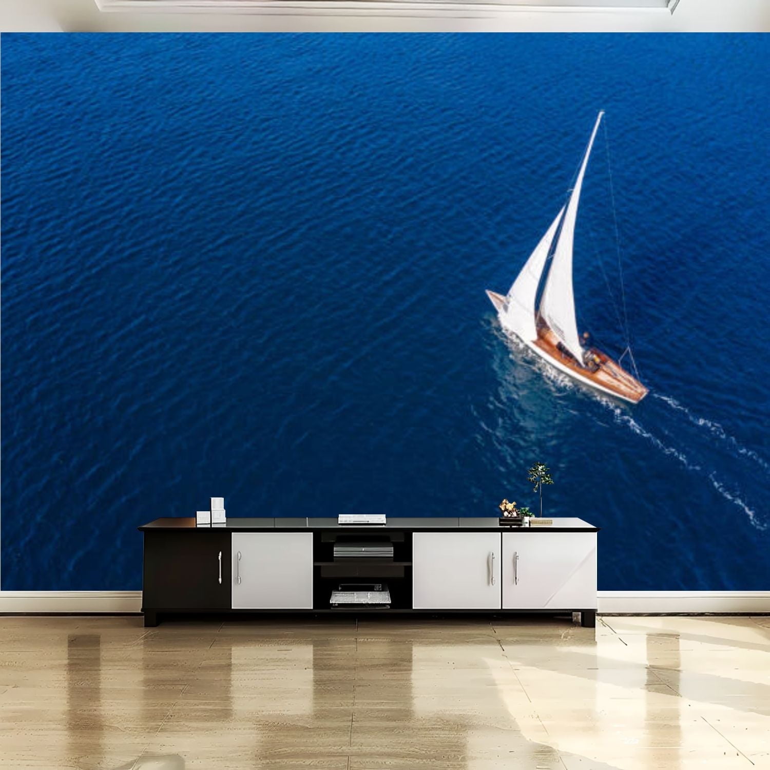 Peel and Stick Canvas Wallpaper Wall Mural Sailing Wall Art Self ...