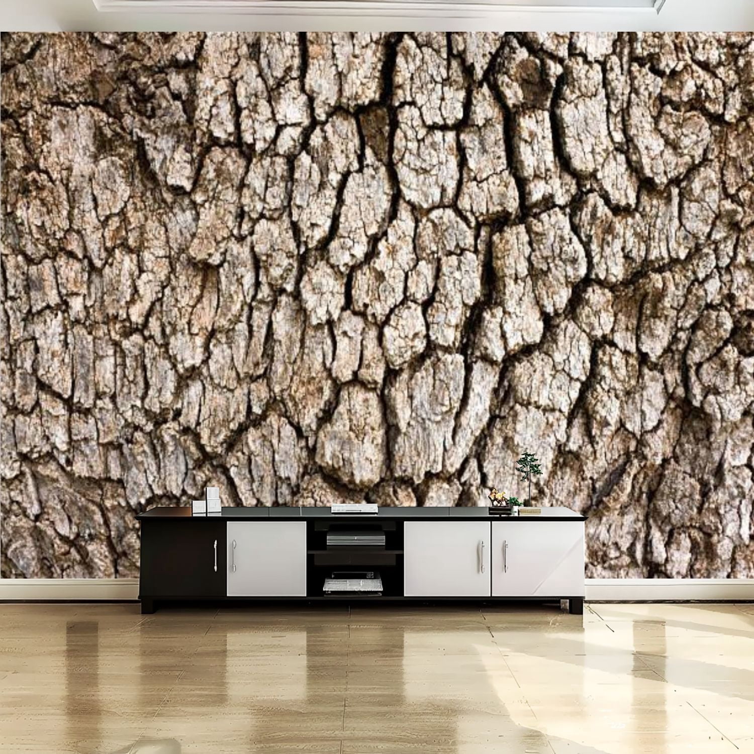 Peel And Stick Canvas Wallpaper Wall Mural Tree Bark Wall Art Self