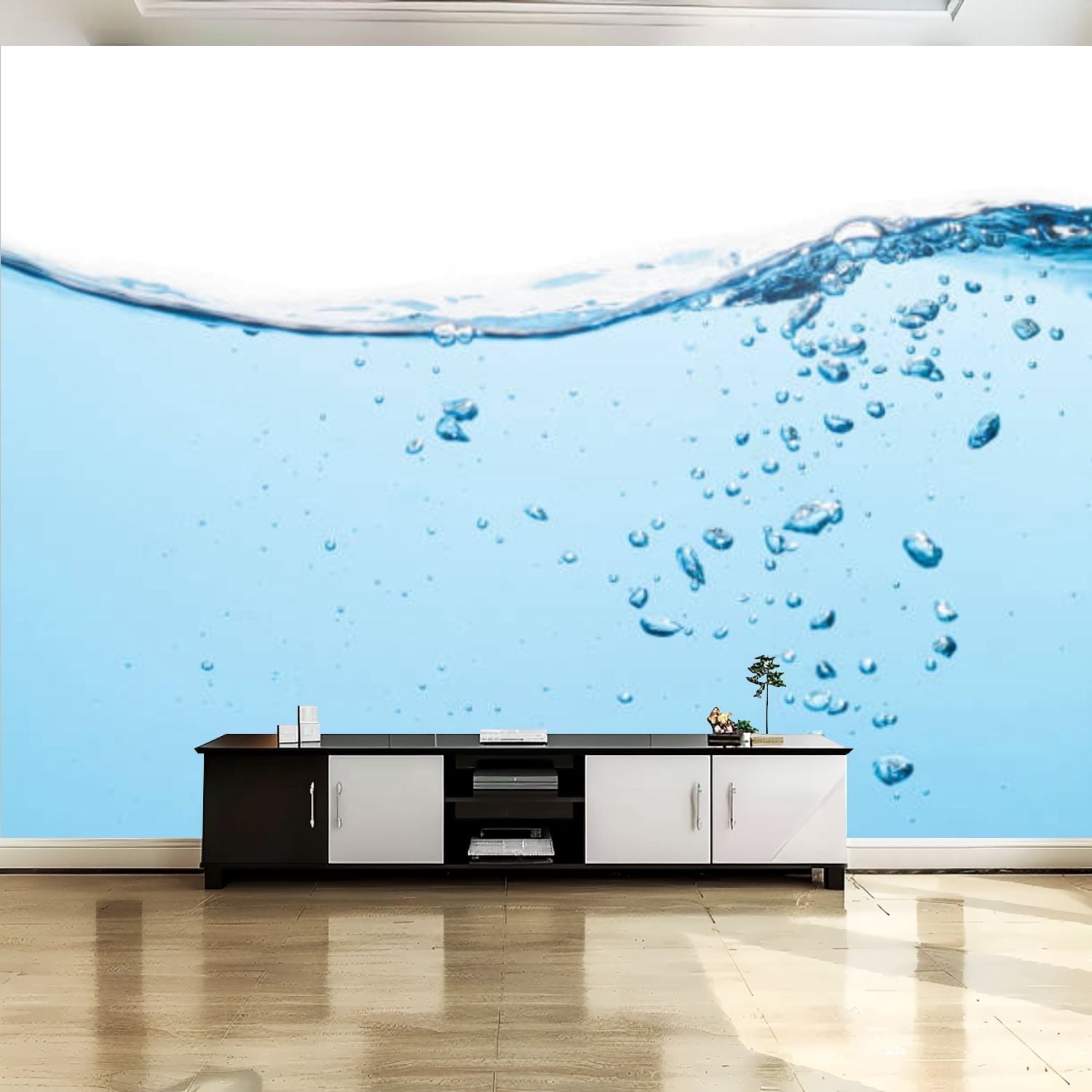 Peel and Stick Canvas Wallpaper Wall Mural Water Wave Water Surface ...