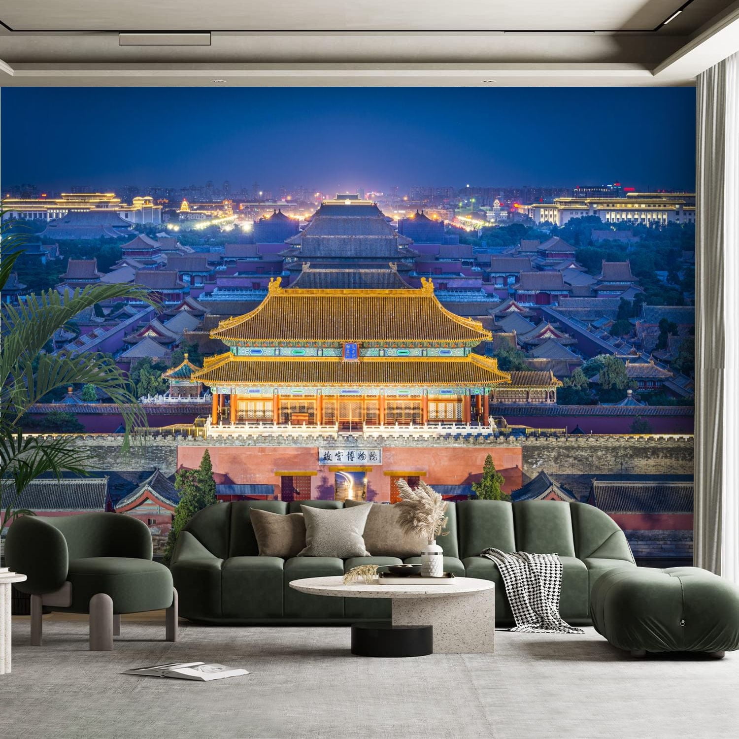 Peel and Stick Canvas Wallpaper Wall Mural beijing imperial city night ...