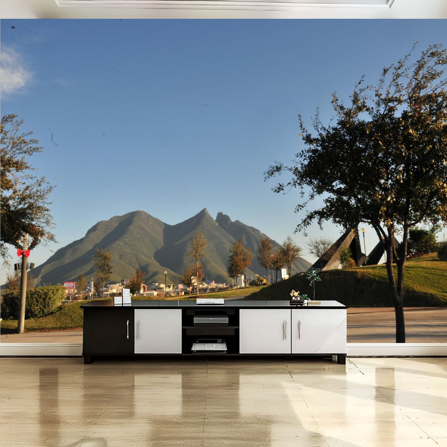 Peel and Stick Canvas Wallpaper Wall Mural cerro de la silla mountain ...