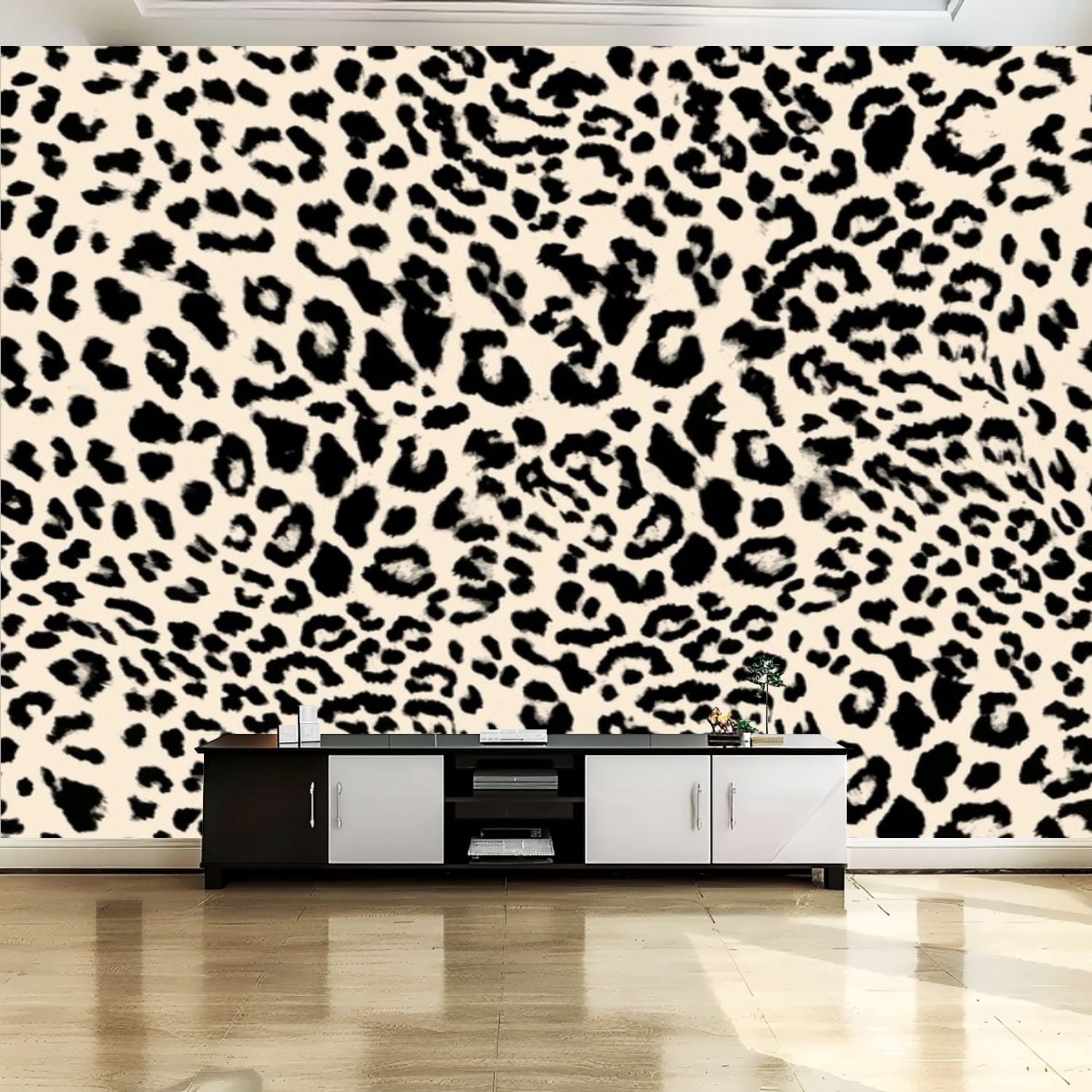 Peel and Stick Canvas Wallpaper Wall Mural colorful wild animal skin ...