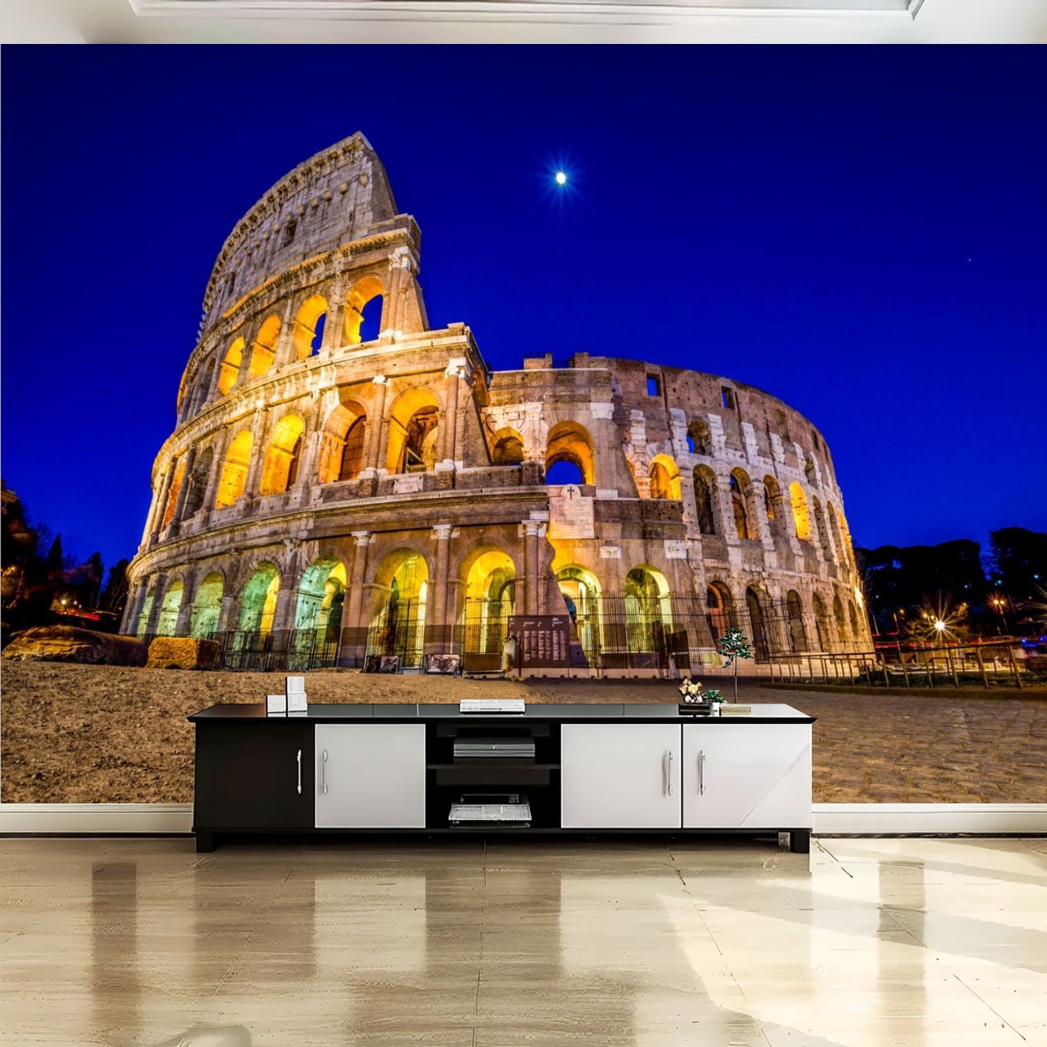 Peel and Stick Canvas Wallpaper Wall Mural colosseo roma coliseum ...