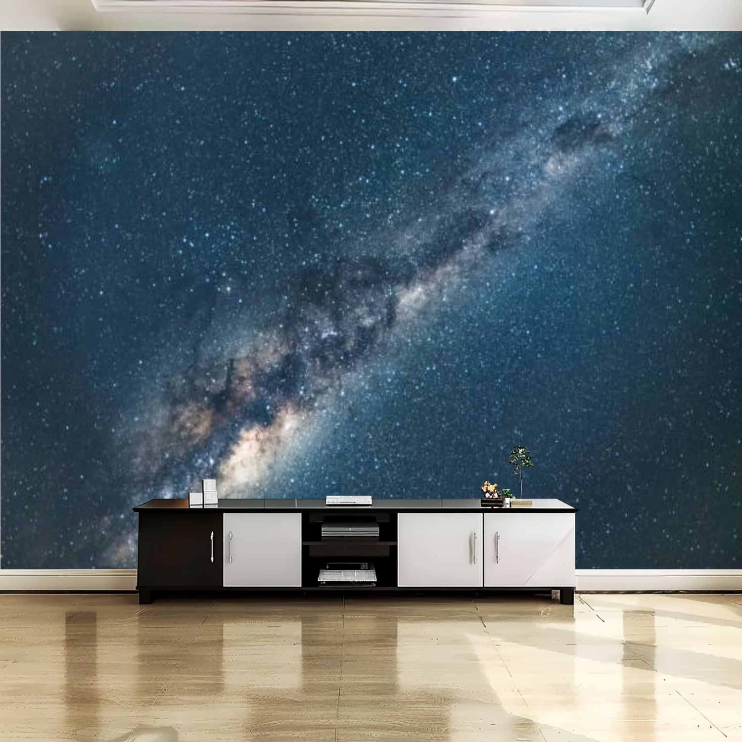 Peel and Stick Canvas Wallpaper Wall Mural emu Milky Way Sky Wall Art ...