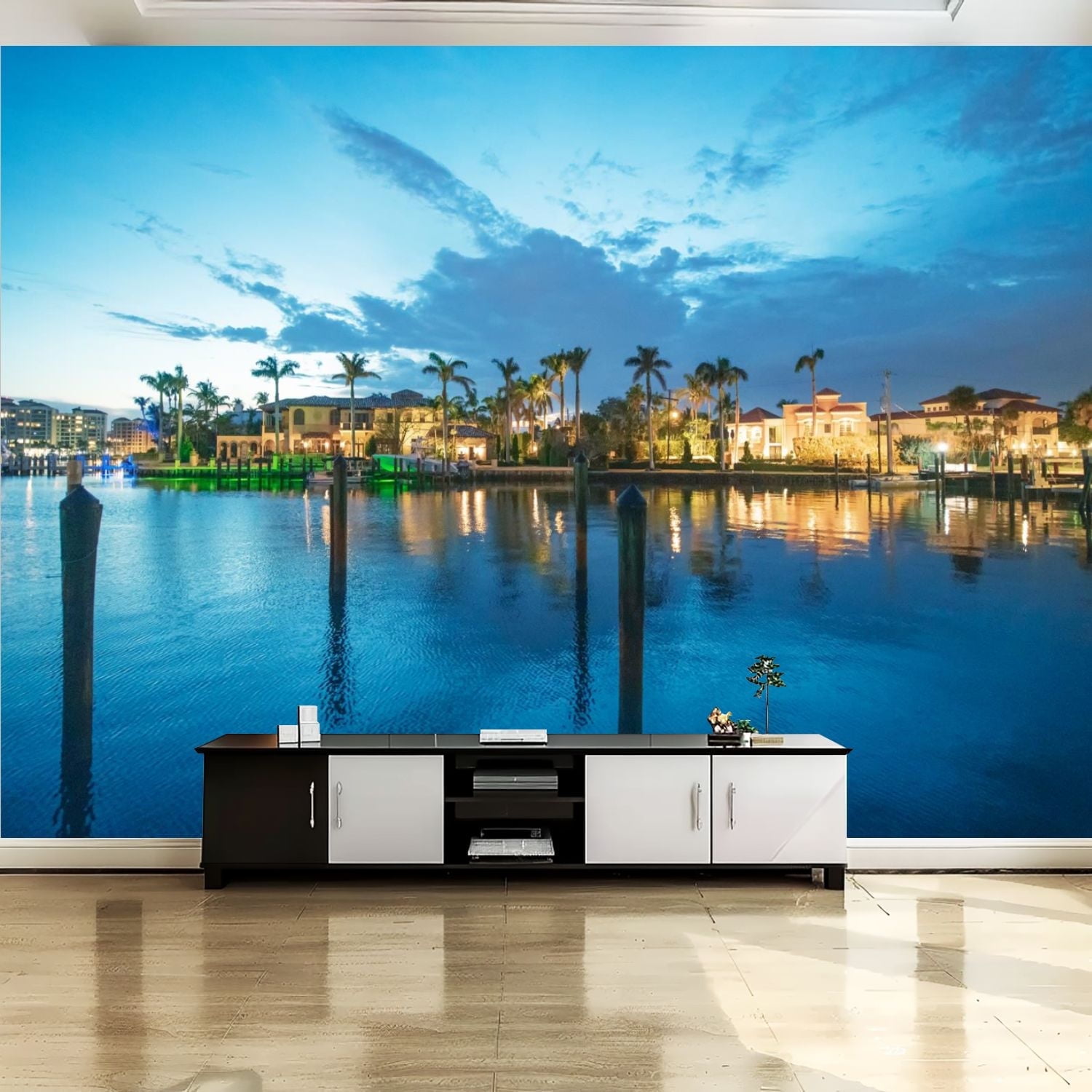 Peel and Stick Canvas Wallpaper Wall Mural miami florida stunning view ...