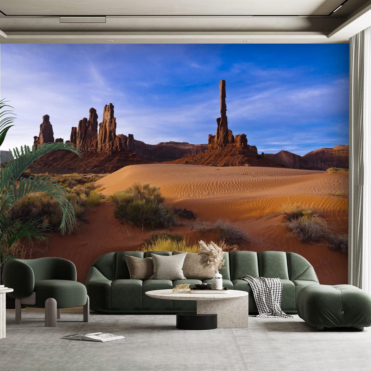 Peel and Stick Canvas Wallpaper Wall Mural sunrise totem pole monument ...