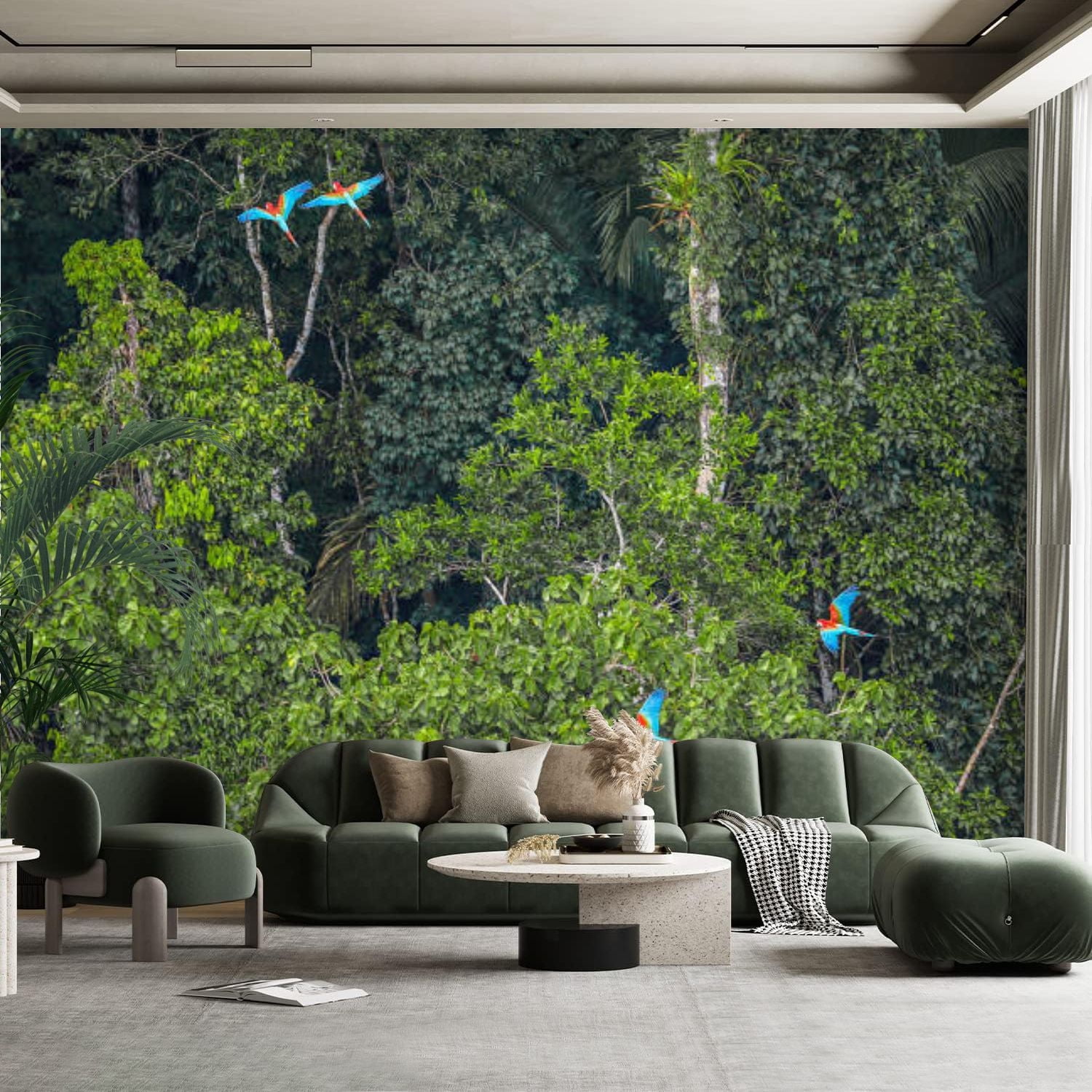 Peel and Stick Canvas Wallpaper Wall MuralAmazon Rainforest Wall Art ...