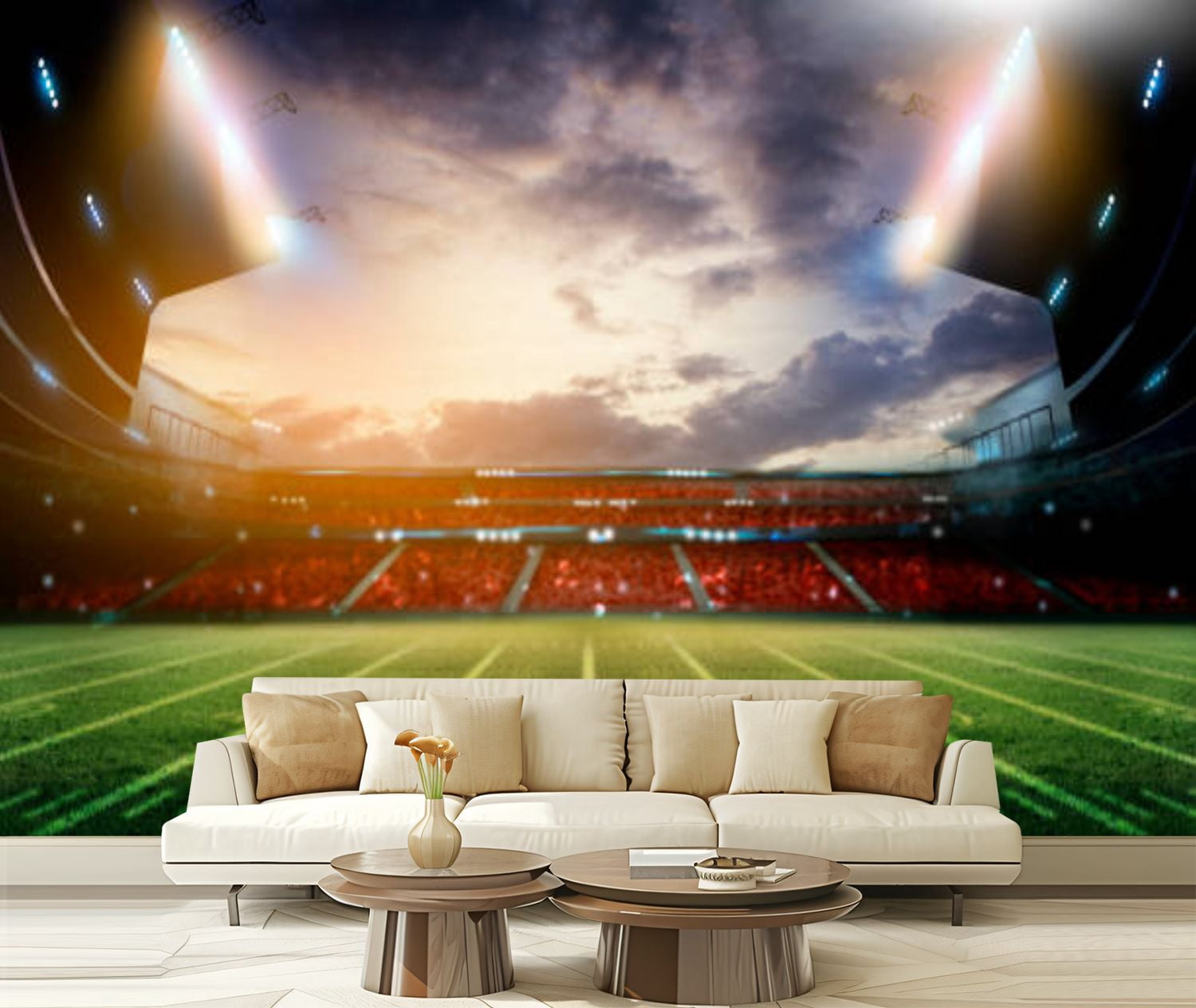 Peel and Stick Canvas Wallpaper american football stadium 3d Modern Art ...