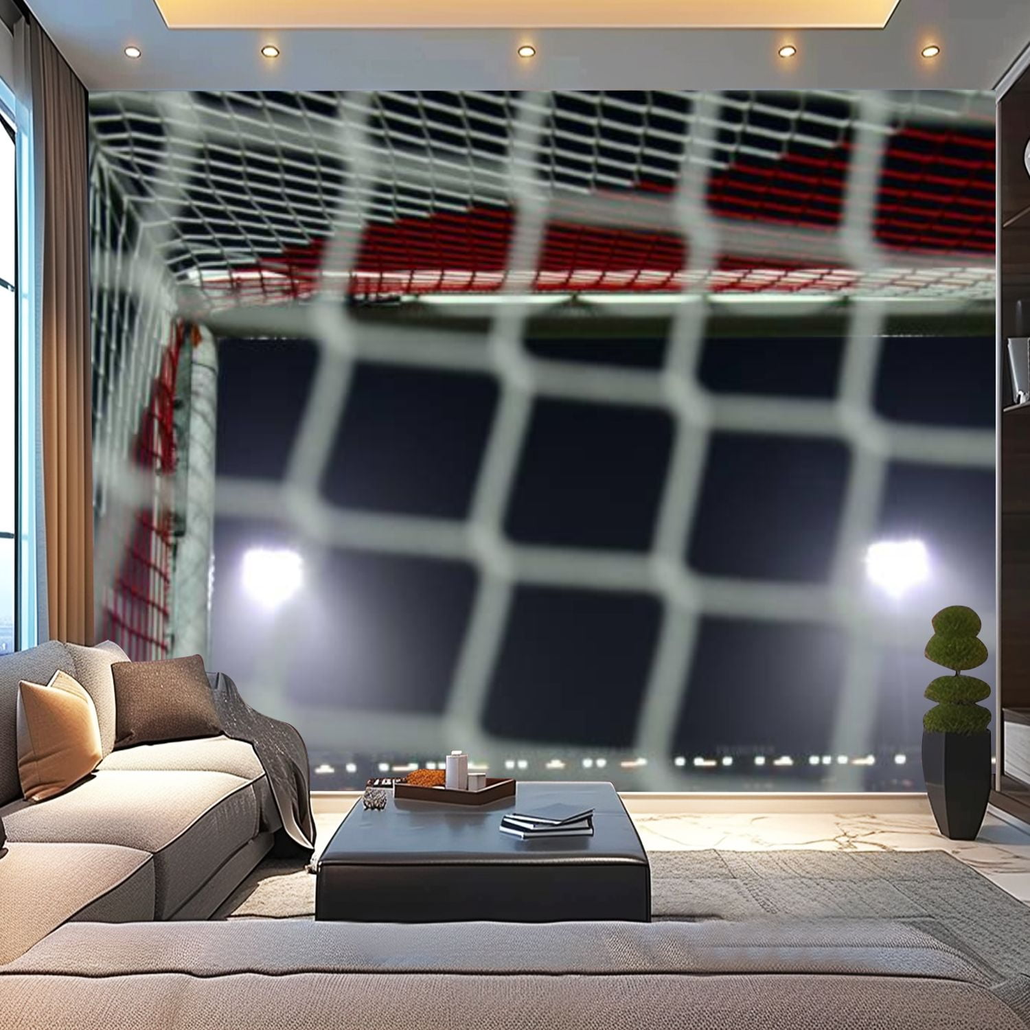 Peel and Stick Canvas Wallpaper soccer goal color matchings pictures ...