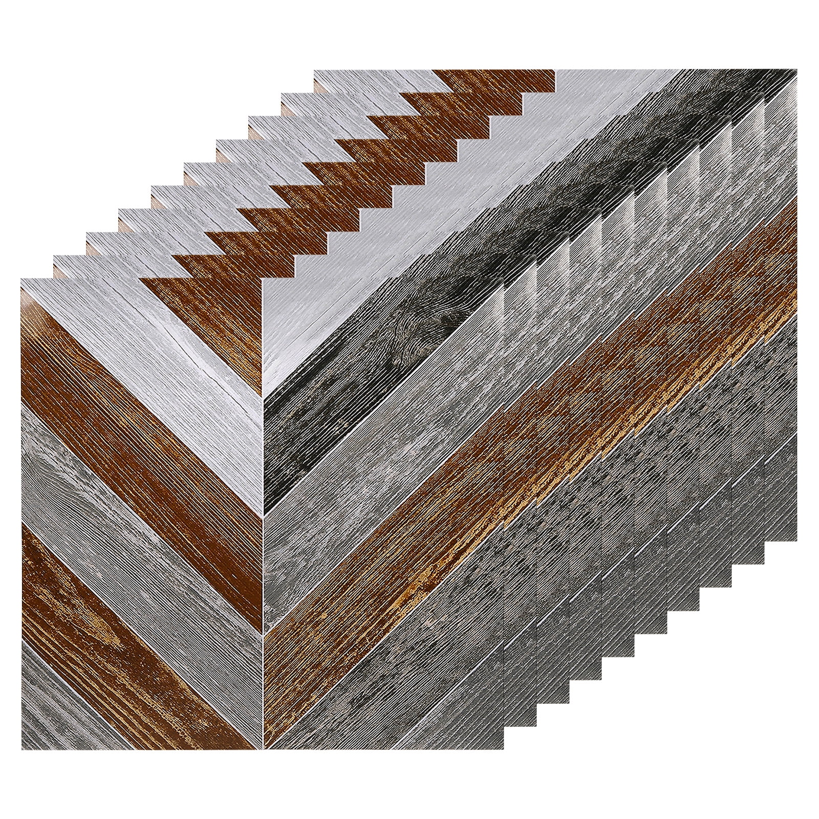 Peel and Stick Floor Wall Tiles Sticker 10Pack 8"x8" Self-Adhesive ...