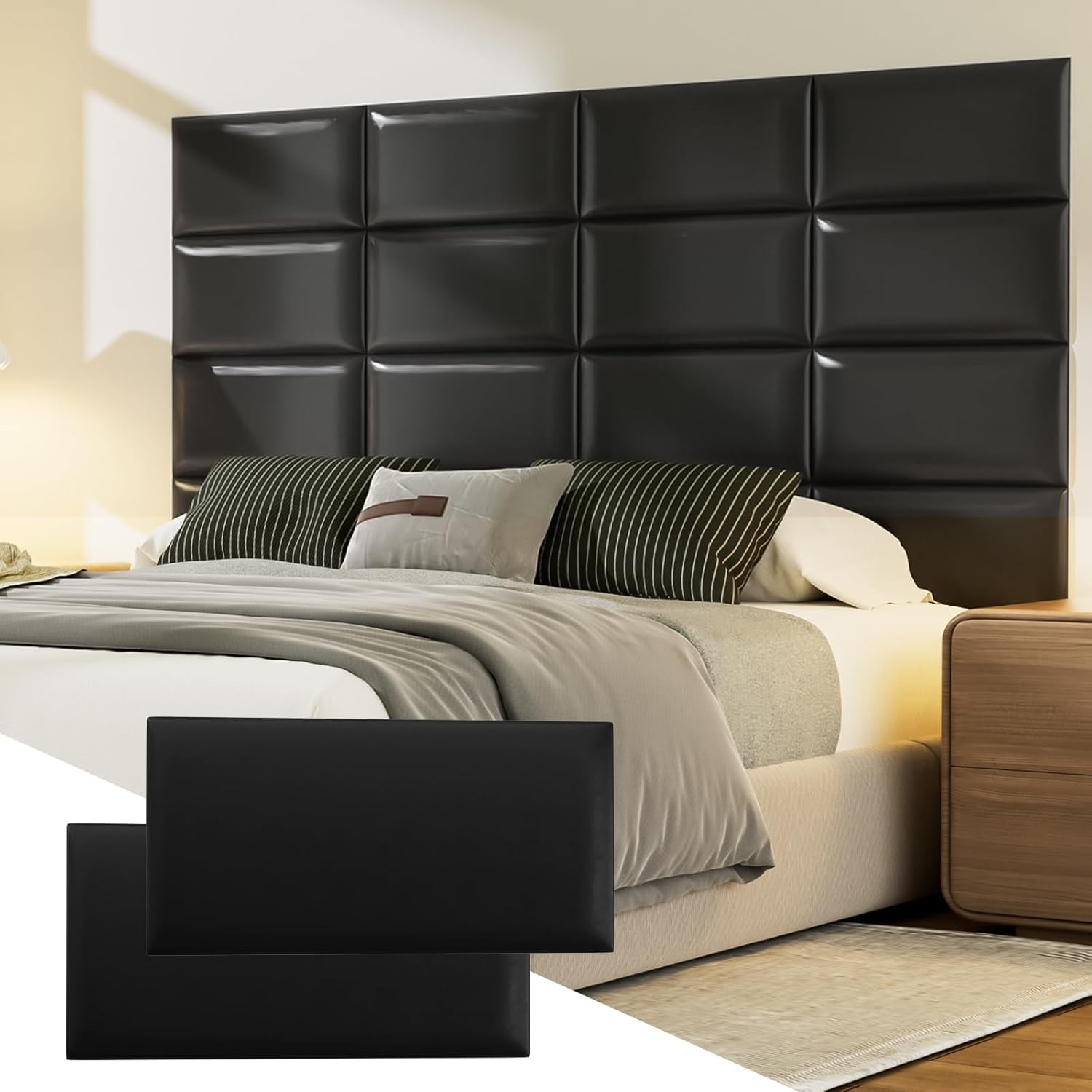 Peel and Stick Padded Wall Panels for Kids, 3D Anti-Collision Wall ...