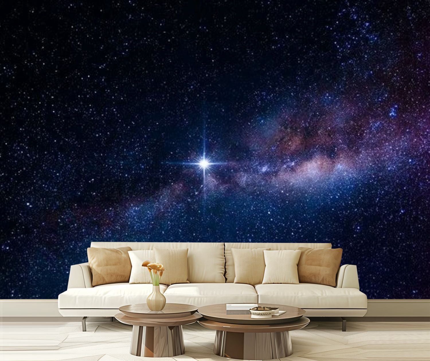 Peel and Stick Wallpaper Amazing spike glowing lucky star Milky Way ...