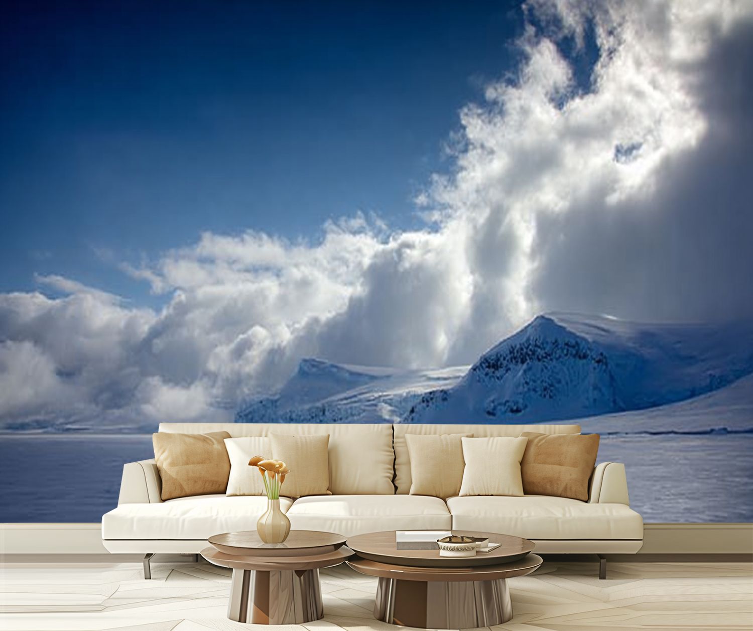 Peel and Stick Wallpaper Arctic spring Spitsbergen Modern Art Wall ...