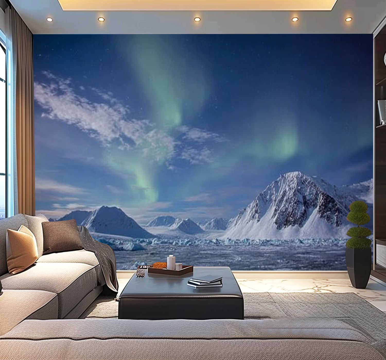 Peel and Stick Wallpaper Arctic winter south Spitsbergen borealis ...