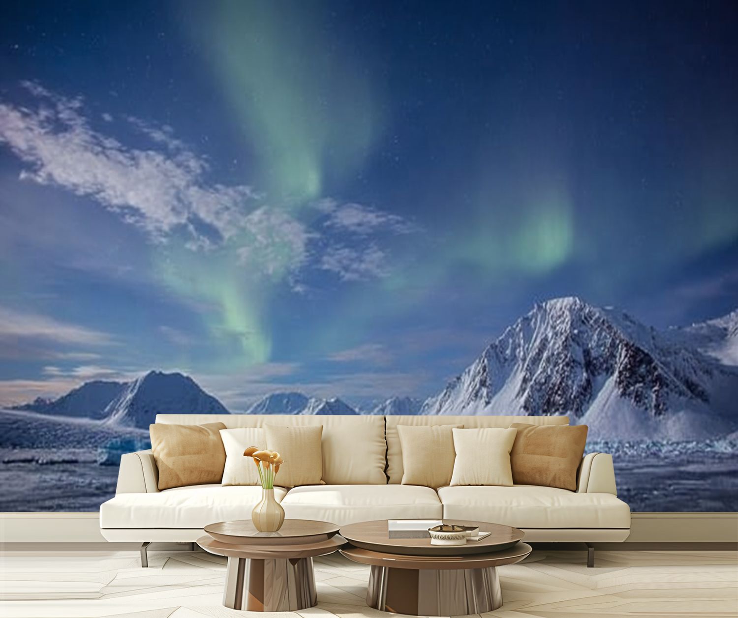 Peel and Stick Wallpaper Arctic winter south Spitsbergen borealis ...