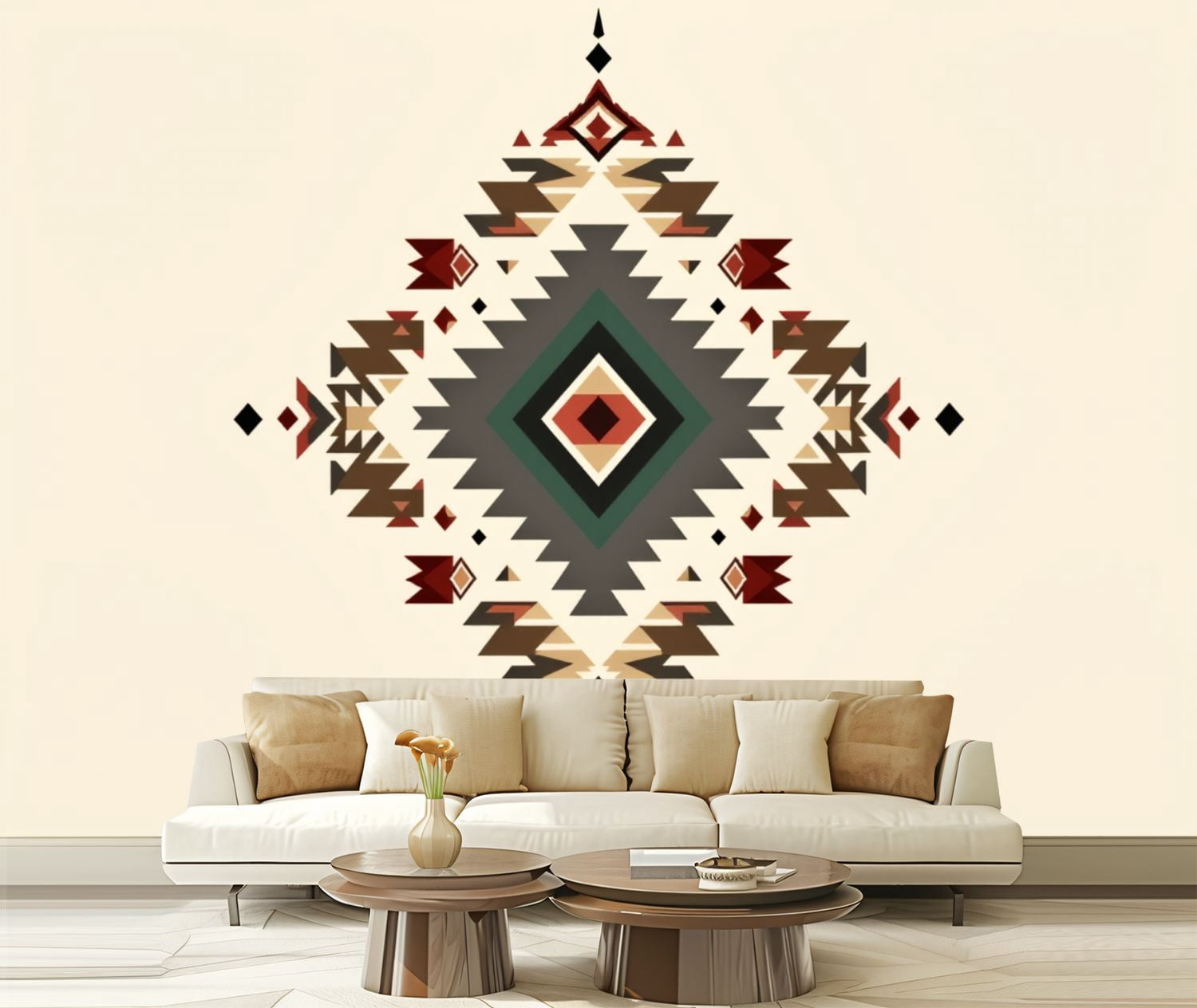 Peel and Stick Wallpaper Aztec motif tribal ethnic design Navajo Modern ...