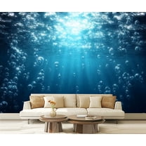 Peel and Stick Wallpaper Ocean White Gull Dolphin Wall Mural Dolphins ...