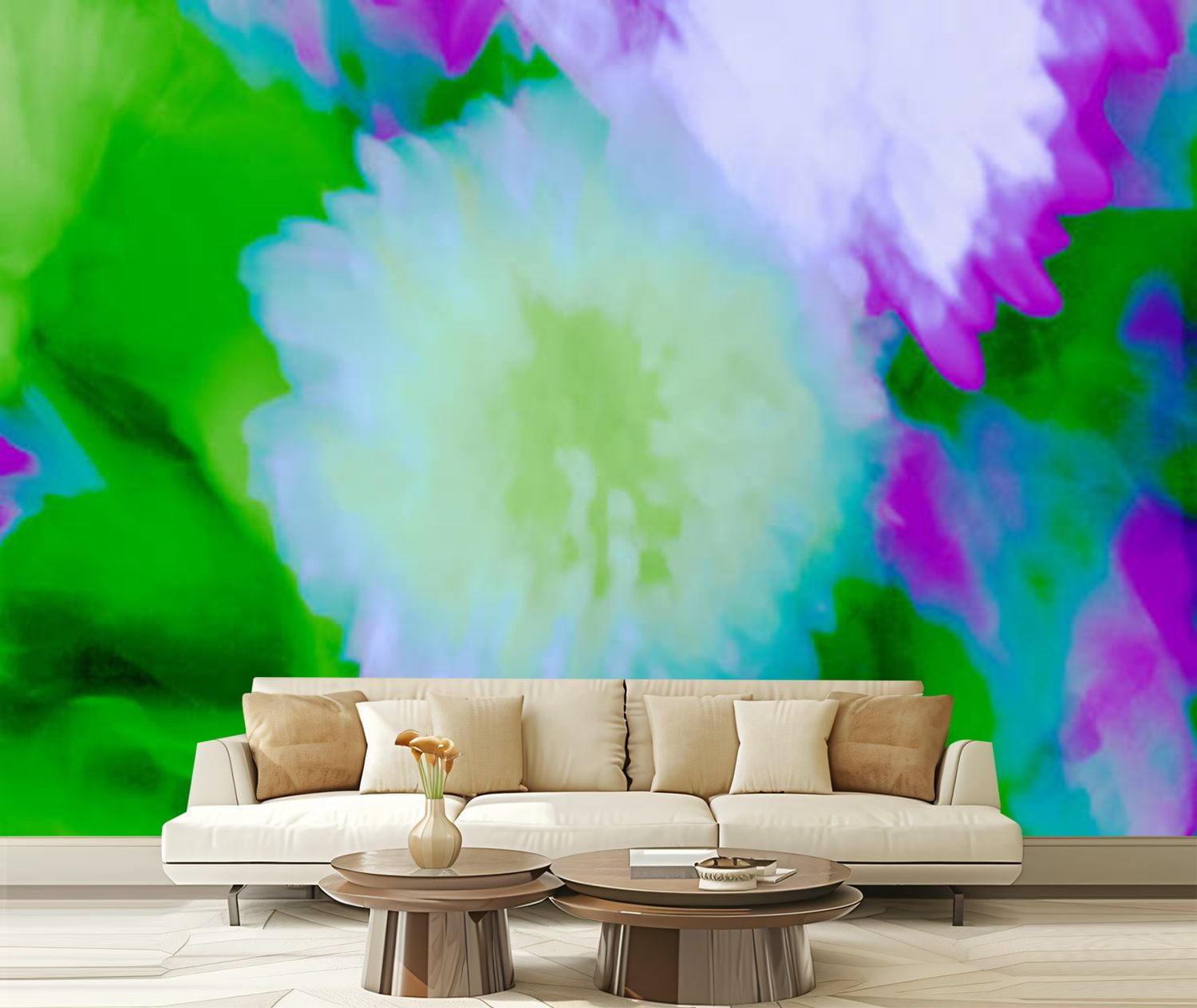 Peel and Stick Wallpaper Canvas Abstract Nature Vibrant Color Pantone ...