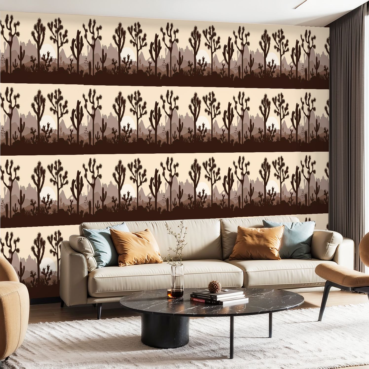 Peel and Stick Wallpaper Canvas Contact Paper Desert seamless joshua ...