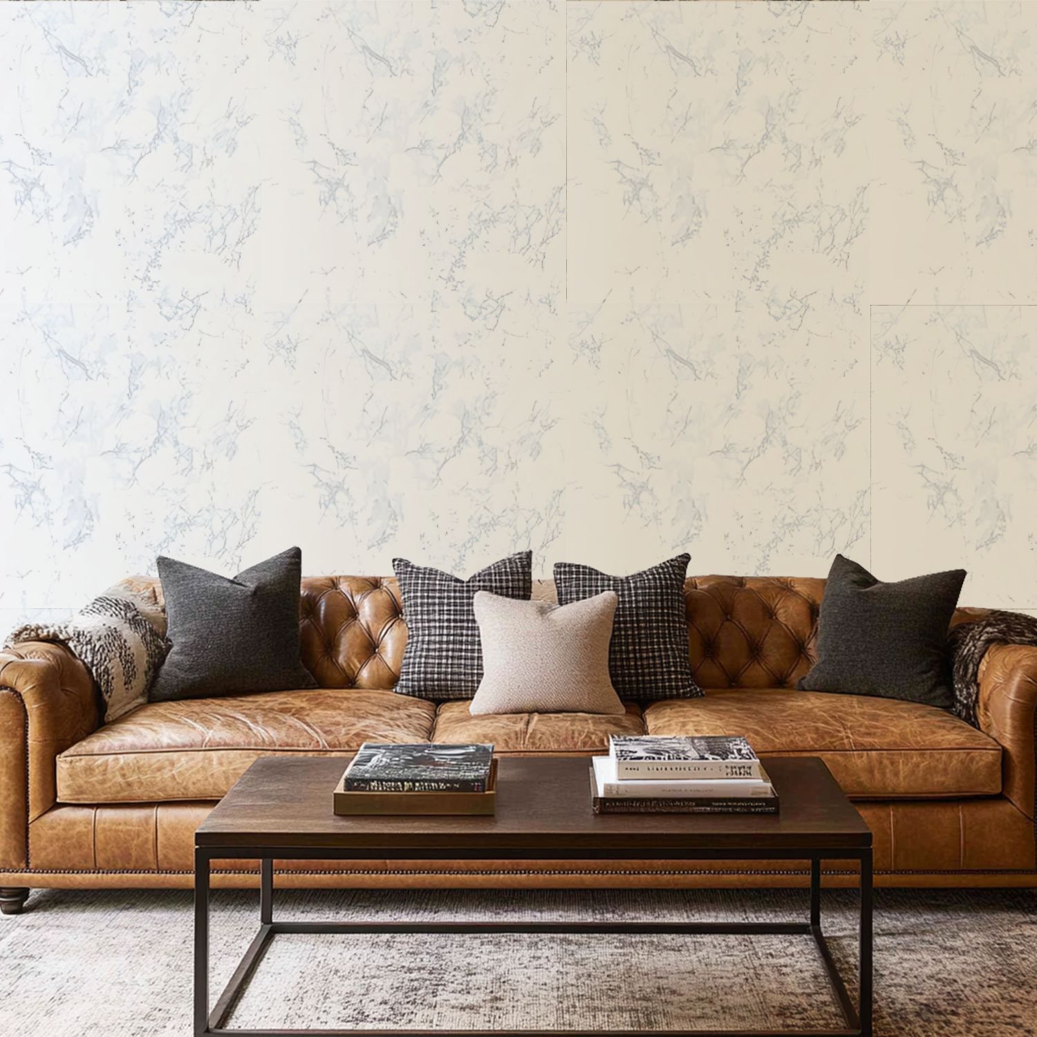 Peel and Stick Wallpaper Canvas Contact Paper Gray marble texture ...