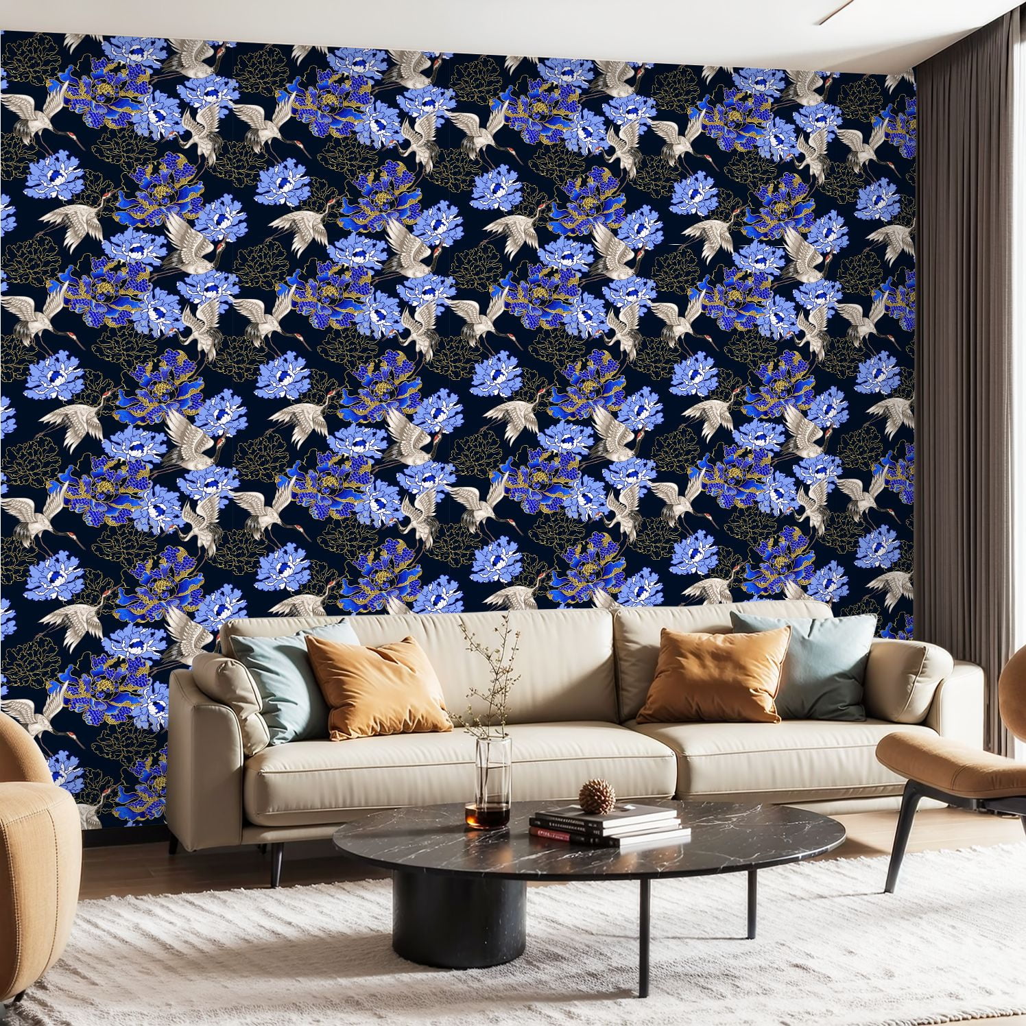 Peel and Stick Wallpaper Canvas Contact Paper Seamless Japanese white ...