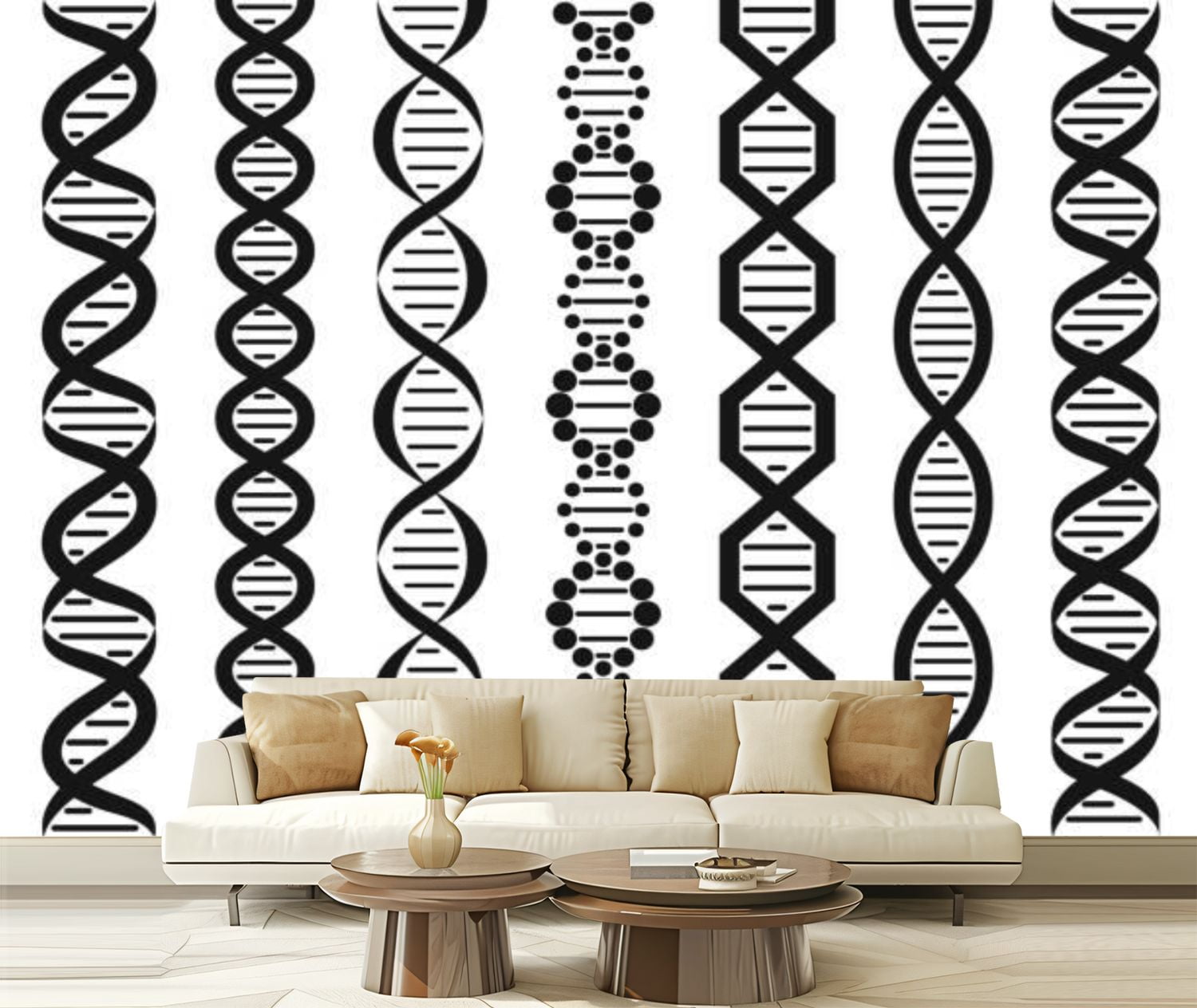 Peel and Stick Wallpaper Canvas DNA set seamless Modern Art Wall Mural ...