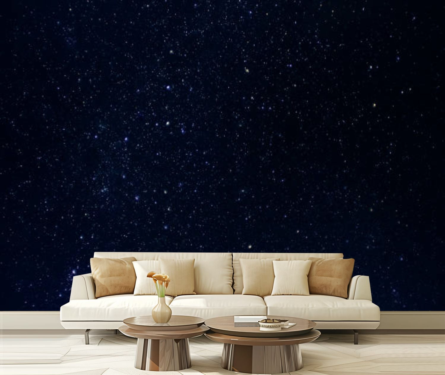 Peel and Stick Wallpaper Canvas Dark night sky plenty stars as Modern ...