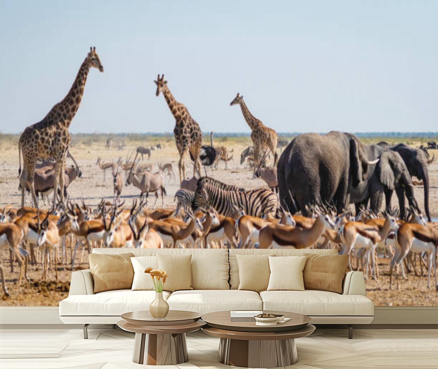 Peel and Stick Wallpaper Canvas Etosha National Park Namibia Africa ...