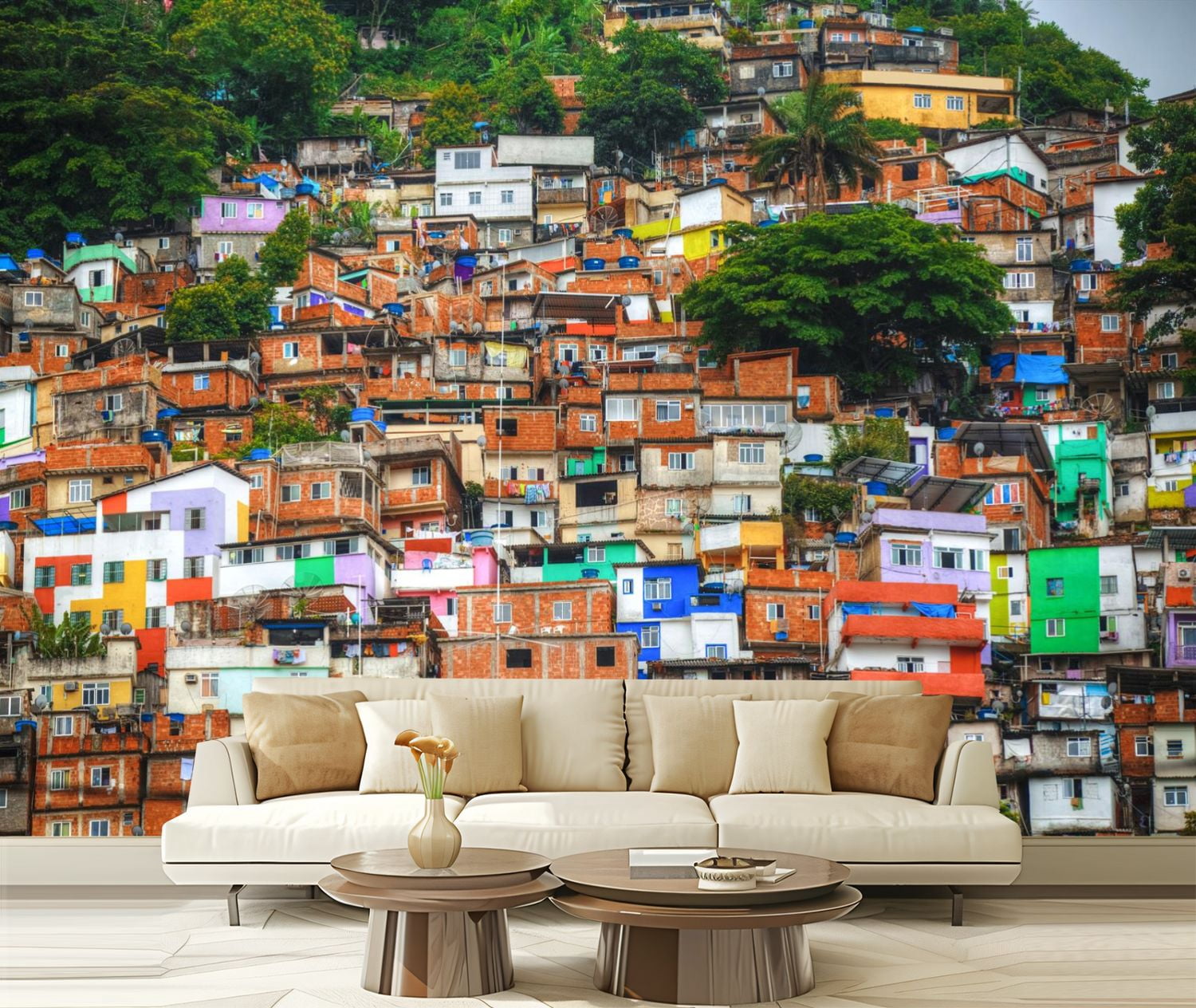 Peel and Stick Wallpaper Canvas Favela Modern Art Wall Mural Decor Self ...