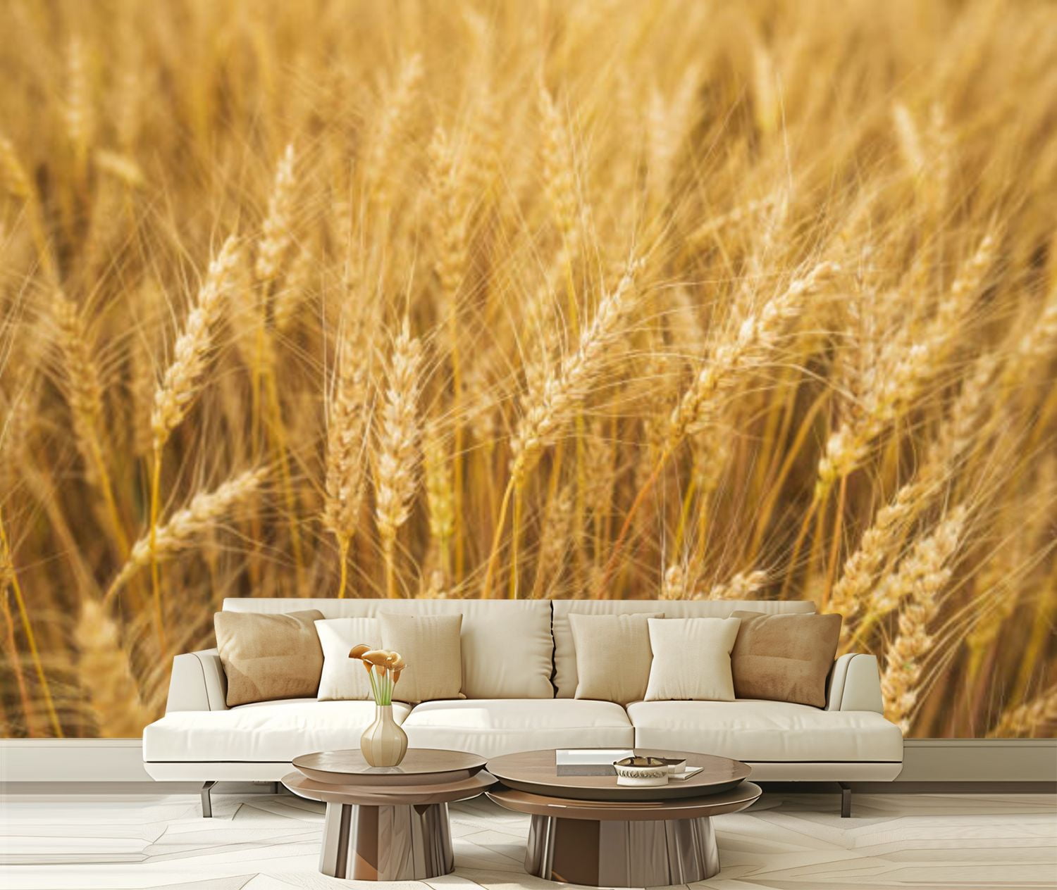 Peel and Stick Wallpaper Canvas Field wheat Modern Art Wall Mural Decor ...
