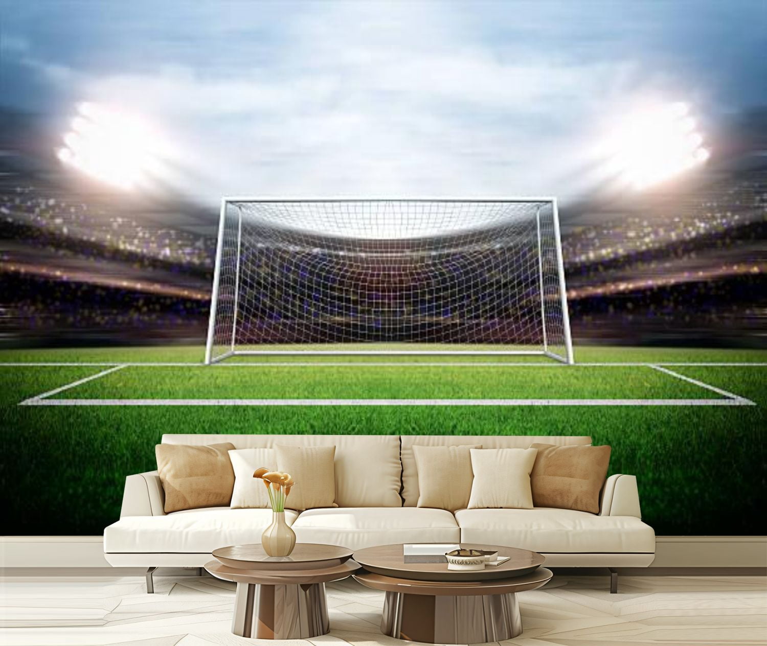 Peel and Stick Wallpaper Canvas Goal post Modern Art Wall Mural Decor ...