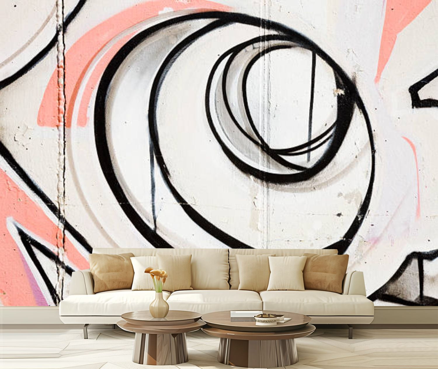 Peel and Stick Wallpaper Canvas Graffiti urban art vandalism Series ...