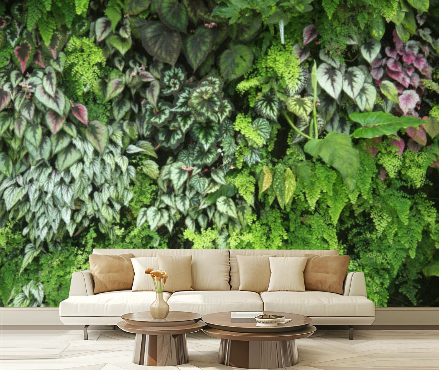 Peel and Stick Wallpaper Canvas Live BioWall Garden Green Vertical wall ...