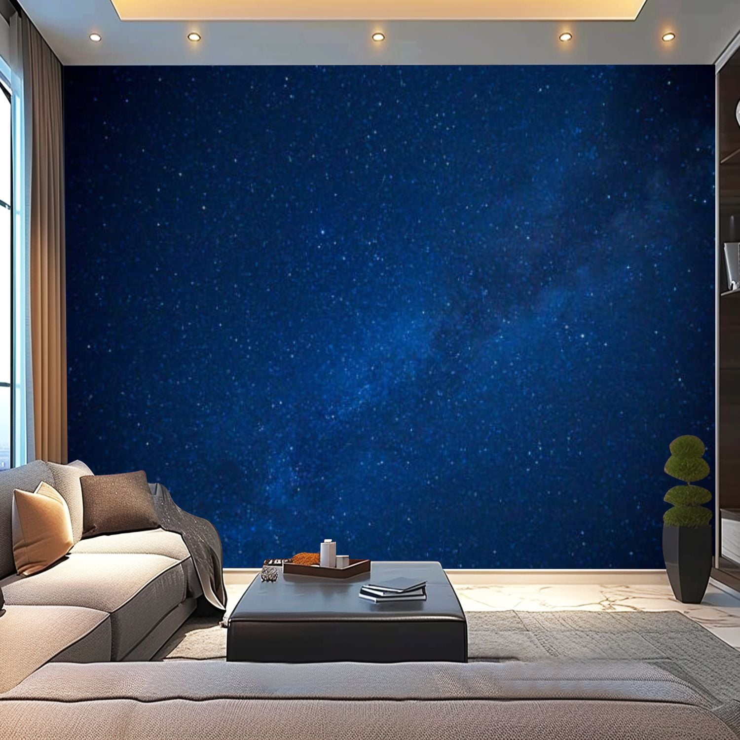 Peel and Stick Wallpaper Canvas Milky Way Galaxy Stars Universe Modern ...