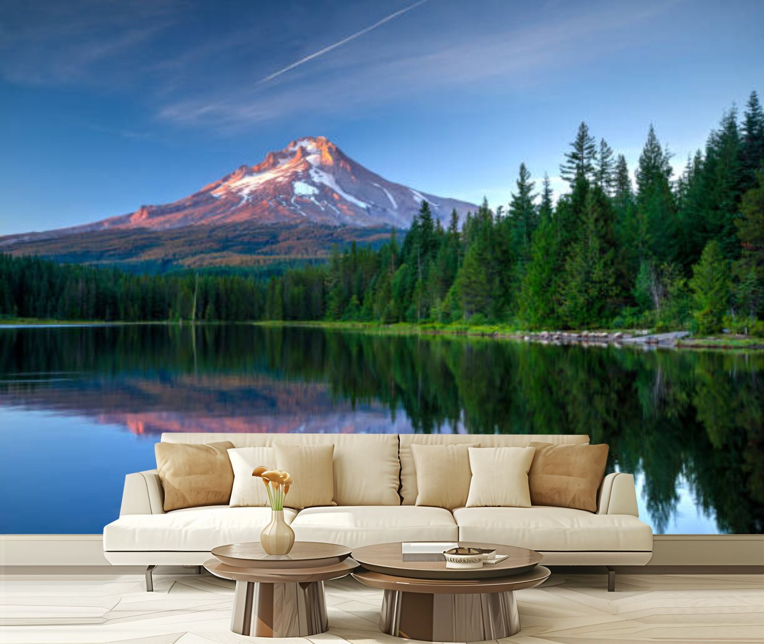 Peel and Stick Wallpaper Canvas Mount Hood Oregon Modern Art Wall Mural ...