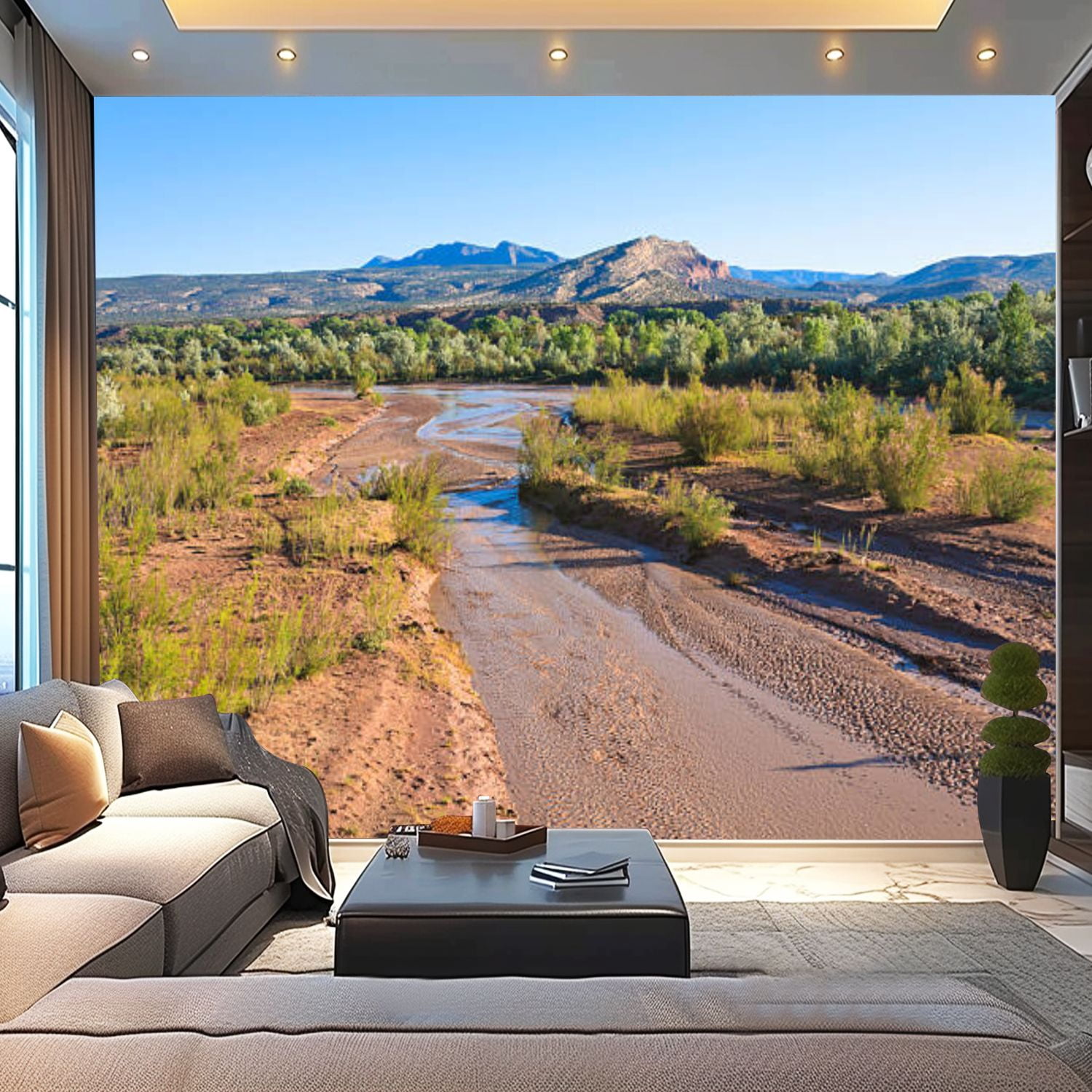 Peel and Stick Wallpaper Canvas New Mexico desert landscape Albuquerque ...