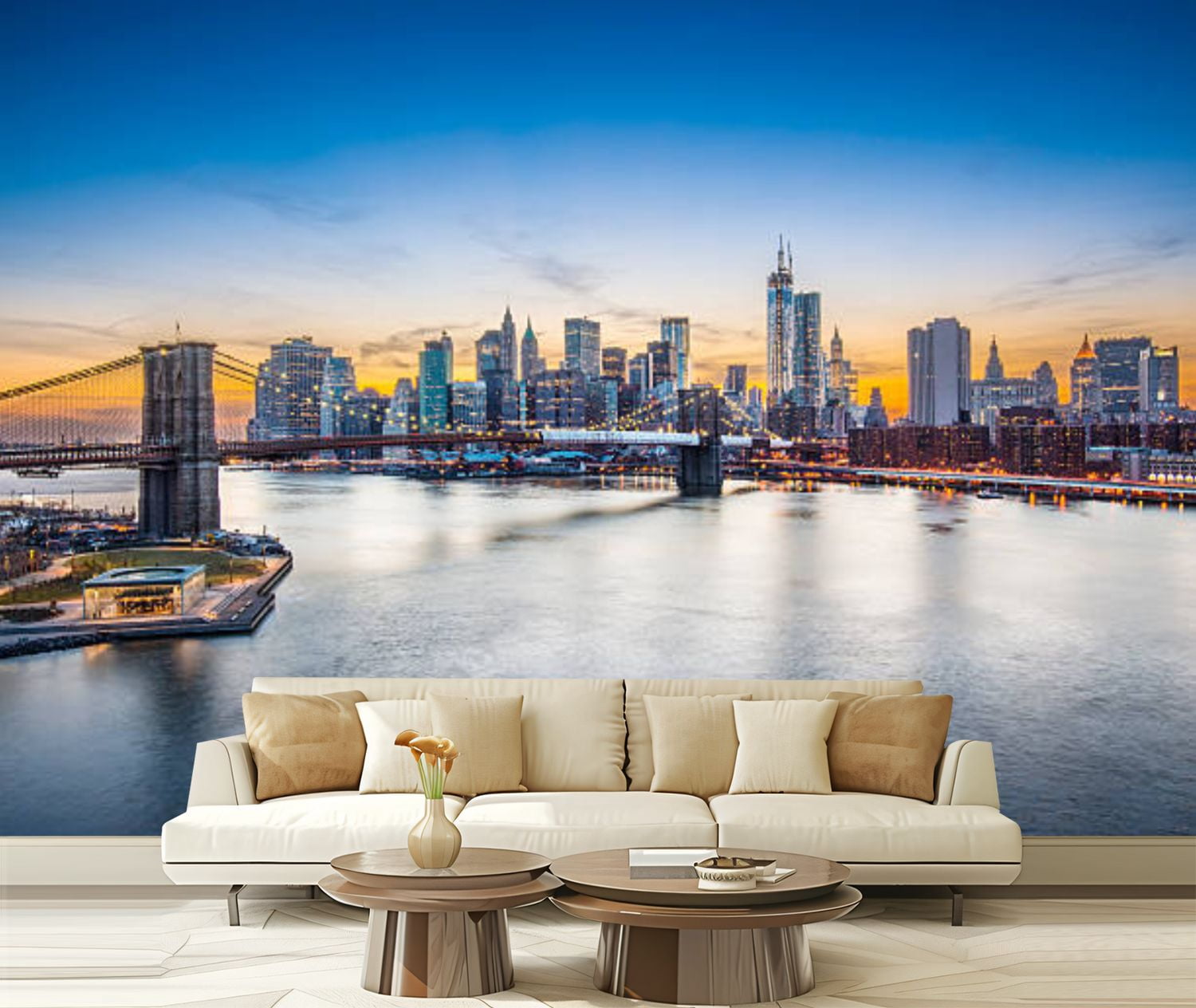 Peel and Stick Wallpaper Canvas New York City Modern Art Wall Mural ...