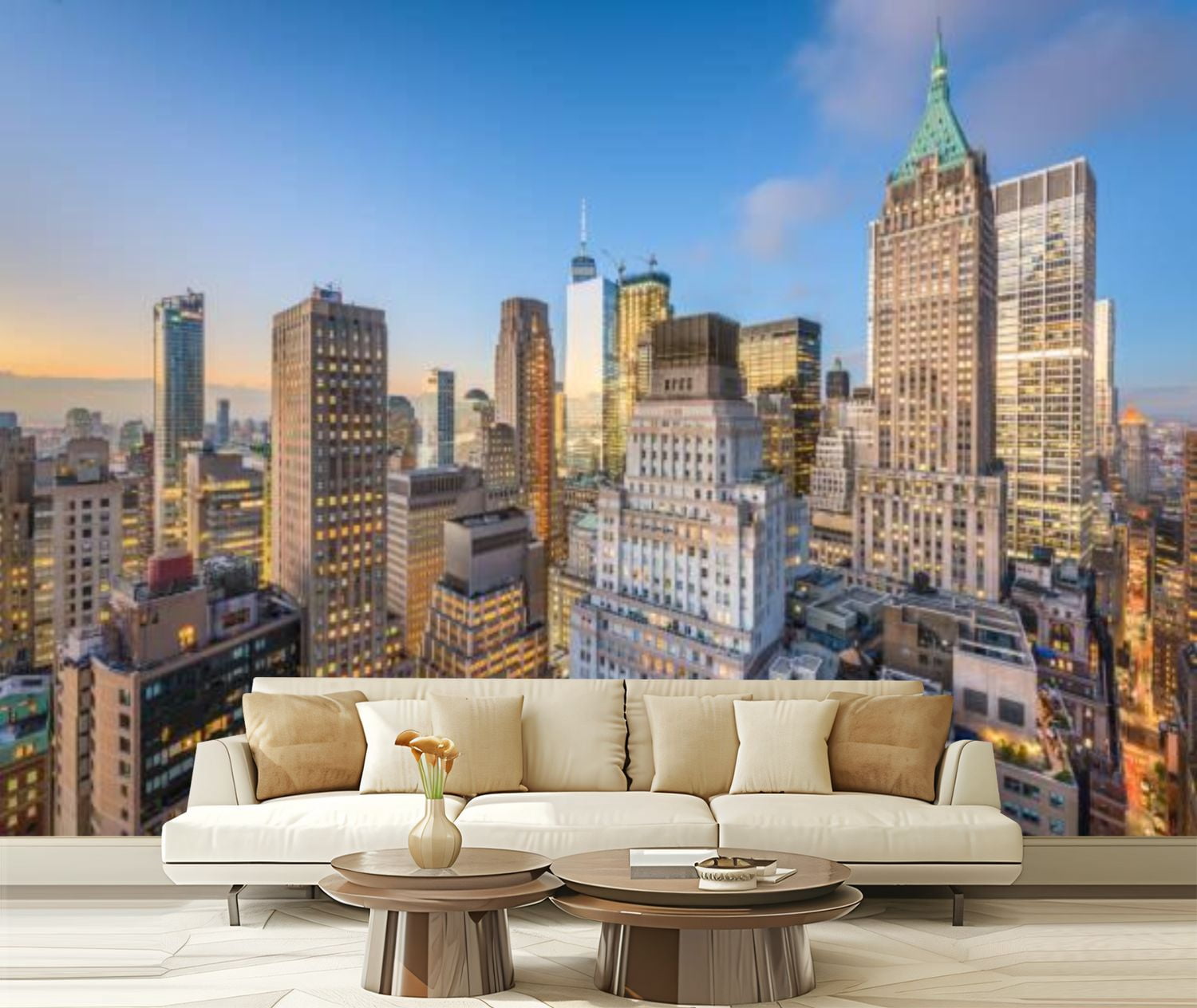 Peel and Stick Wallpaper Canvas New York City Modern Art Wall Mural ...