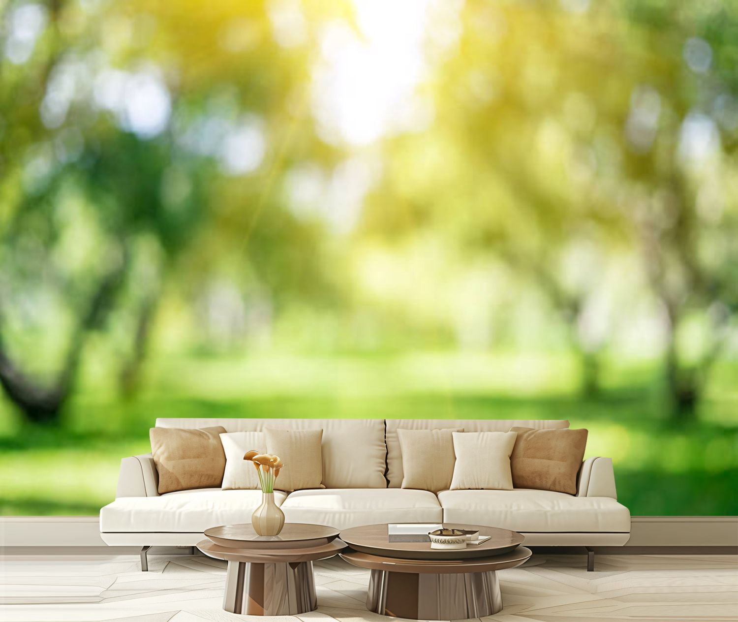 Peel and Stick Wallpaper Canvas Park outdoor landscape Modern Art Wall ...